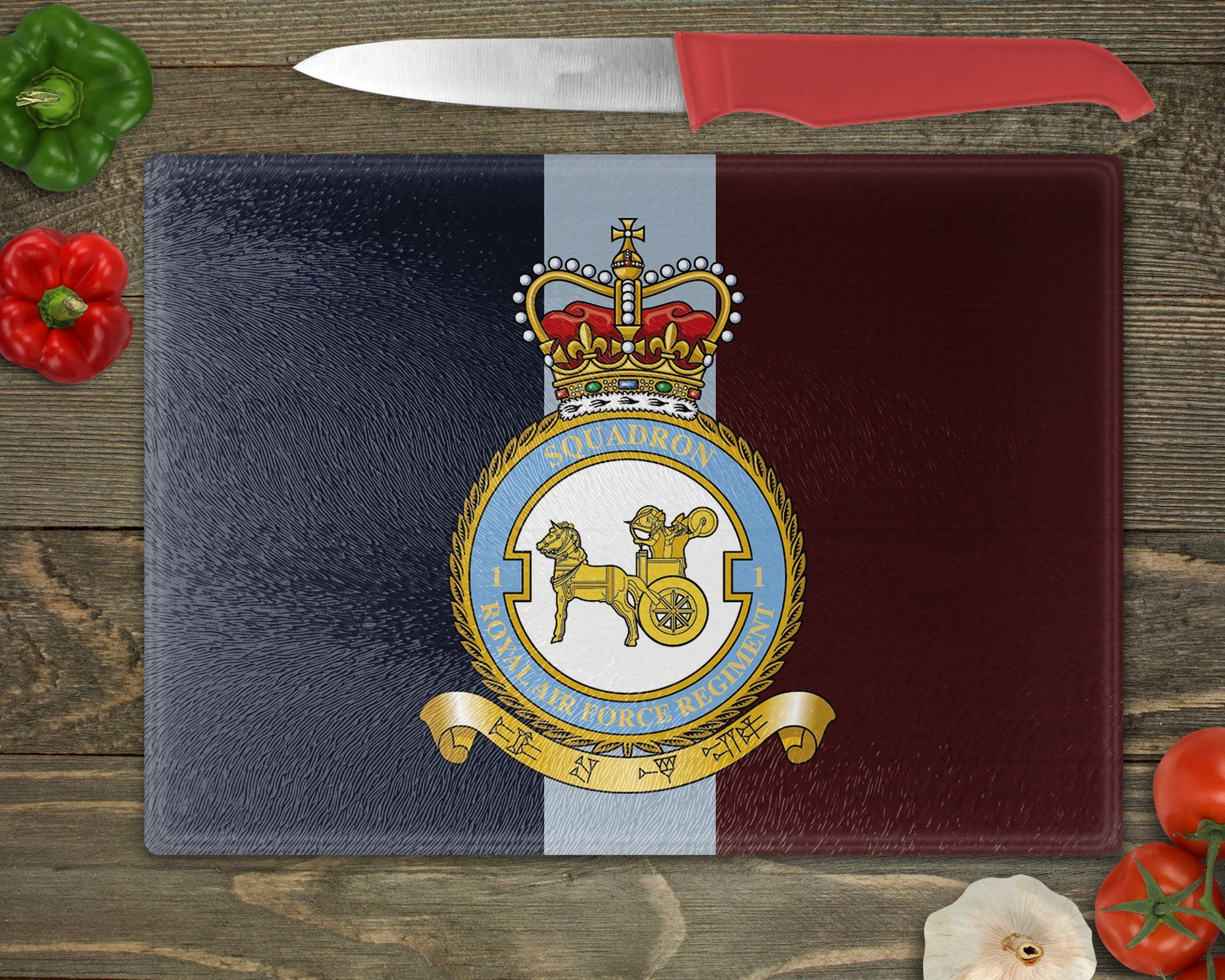 1 Sqn RAF Regiment - Cutting Board – The Crafty Black Dog