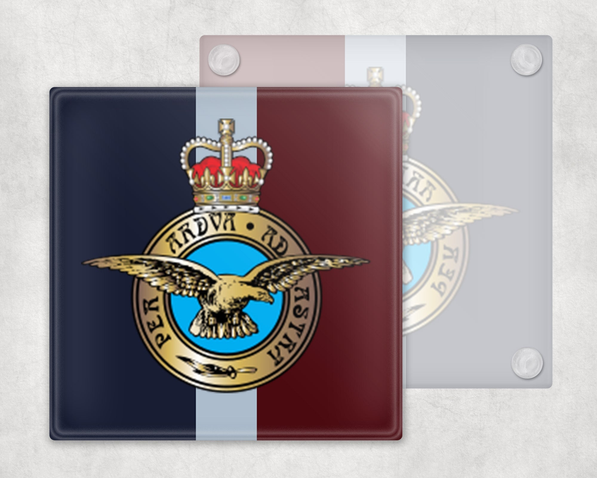 RAF Per Ardua Ad Astra - Glass Coaster – The Crafty Black Dog