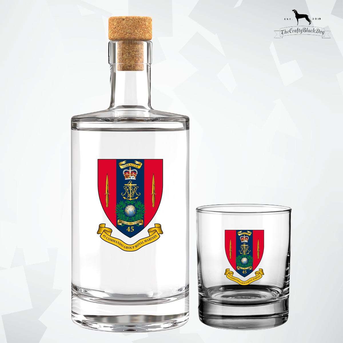 45 Cdo Royal Marines - Fill Your Own Spirit Bottle – The Crafty Black Dog