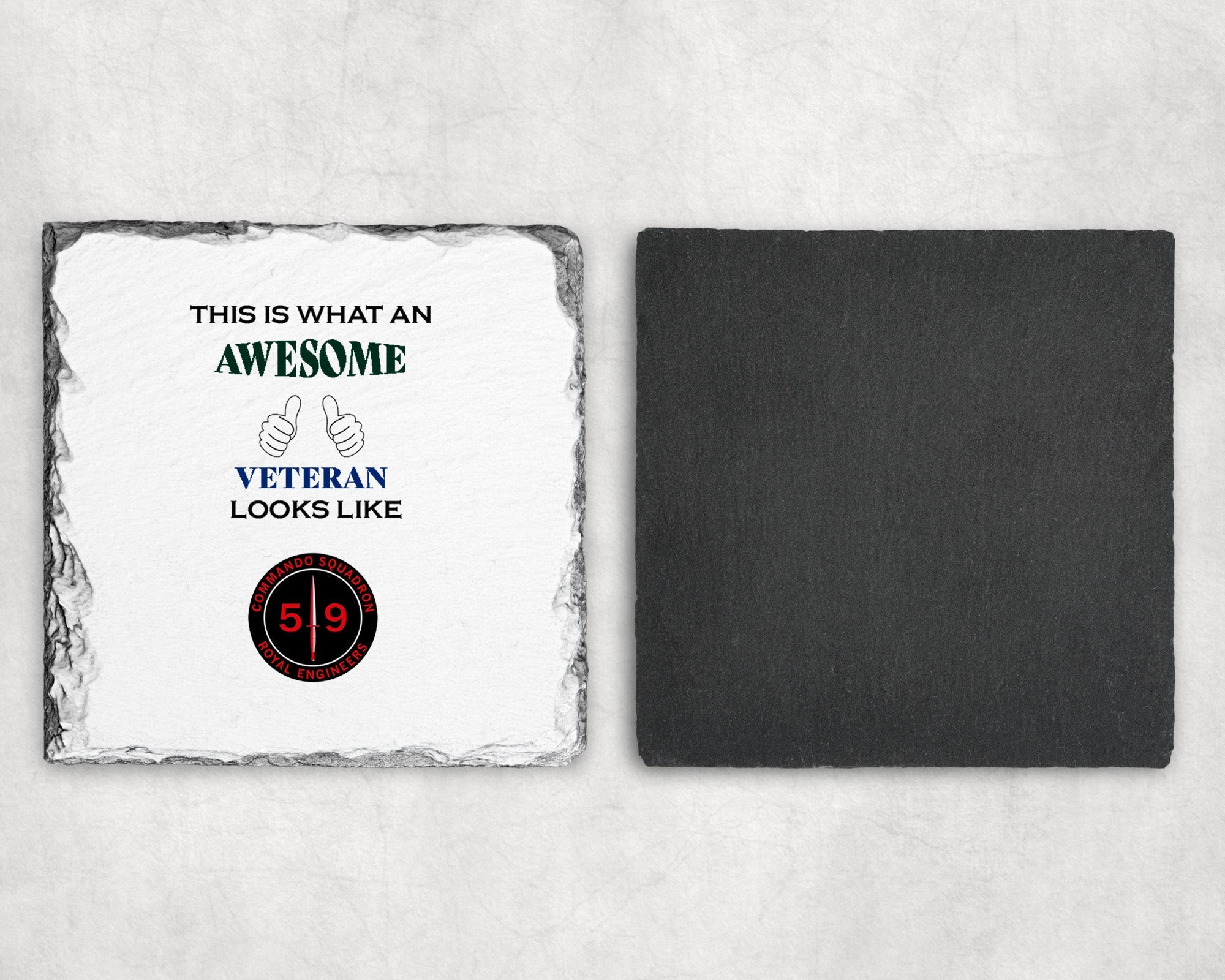 59 Commando Royal Engineers - Veteran - Slate Coaster – The Crafty ...
