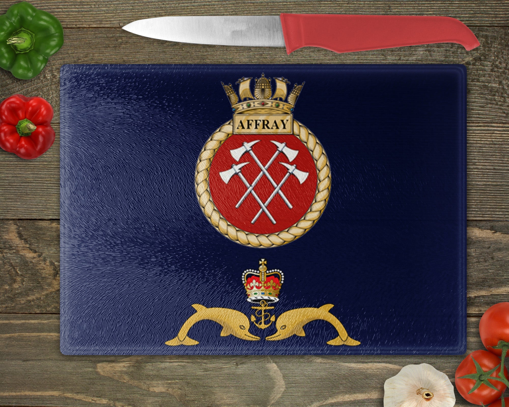 HMS Affray - Cutting Board – The Crafty Black Dog