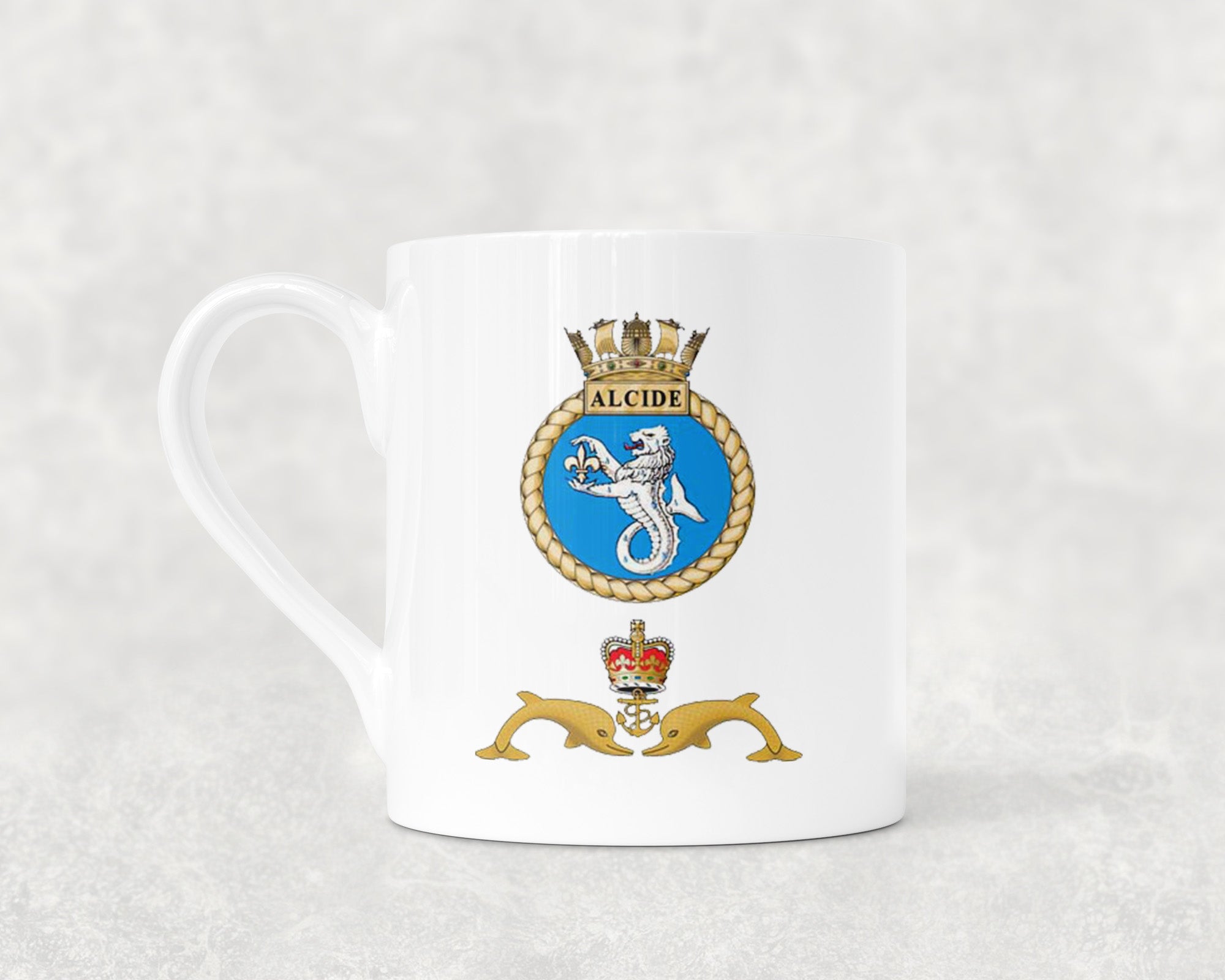 HMS Alcide - Bone China Mug – The Crafty Black Dog