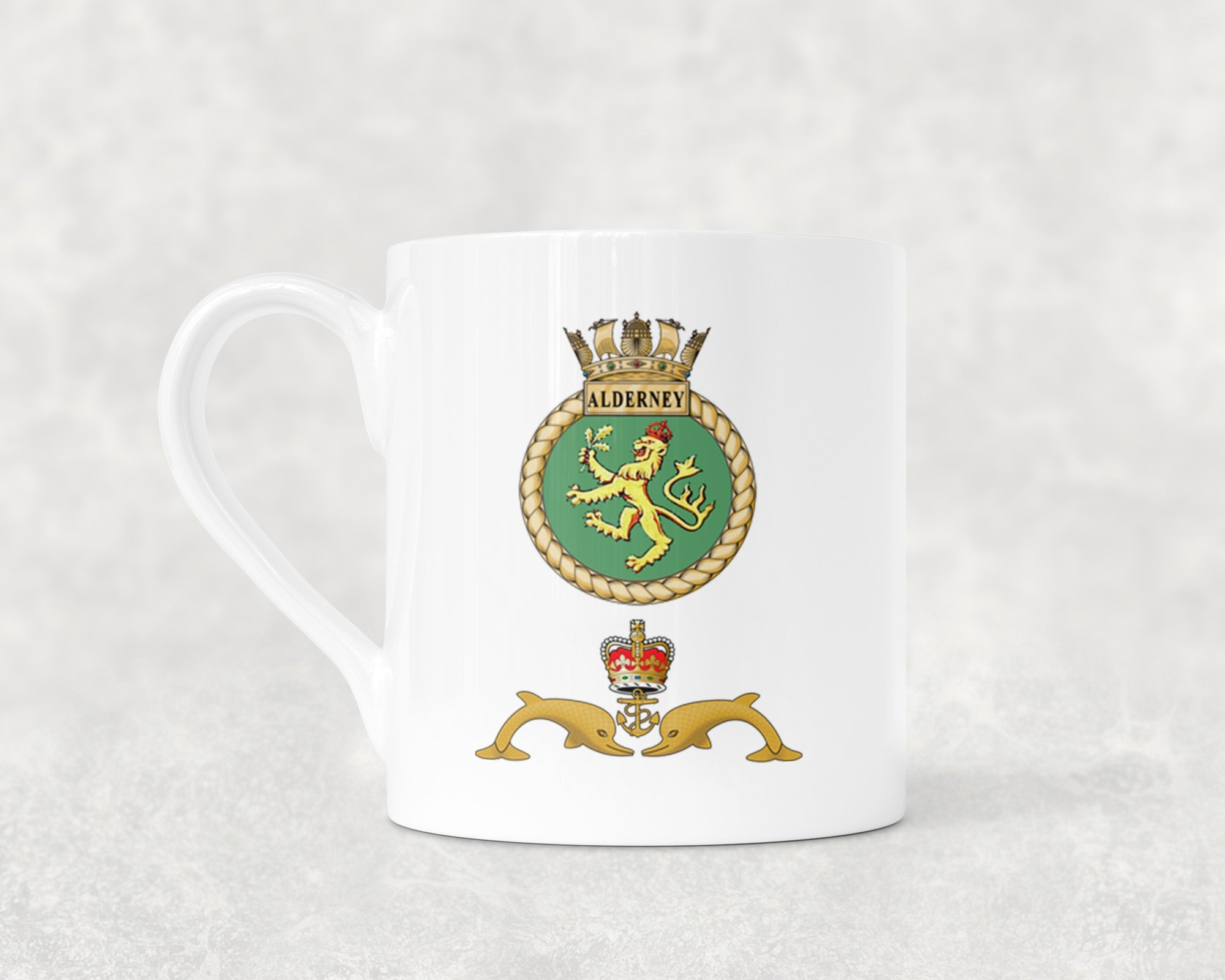 HMS Alderney - Bone China Mug – The Crafty Black Dog