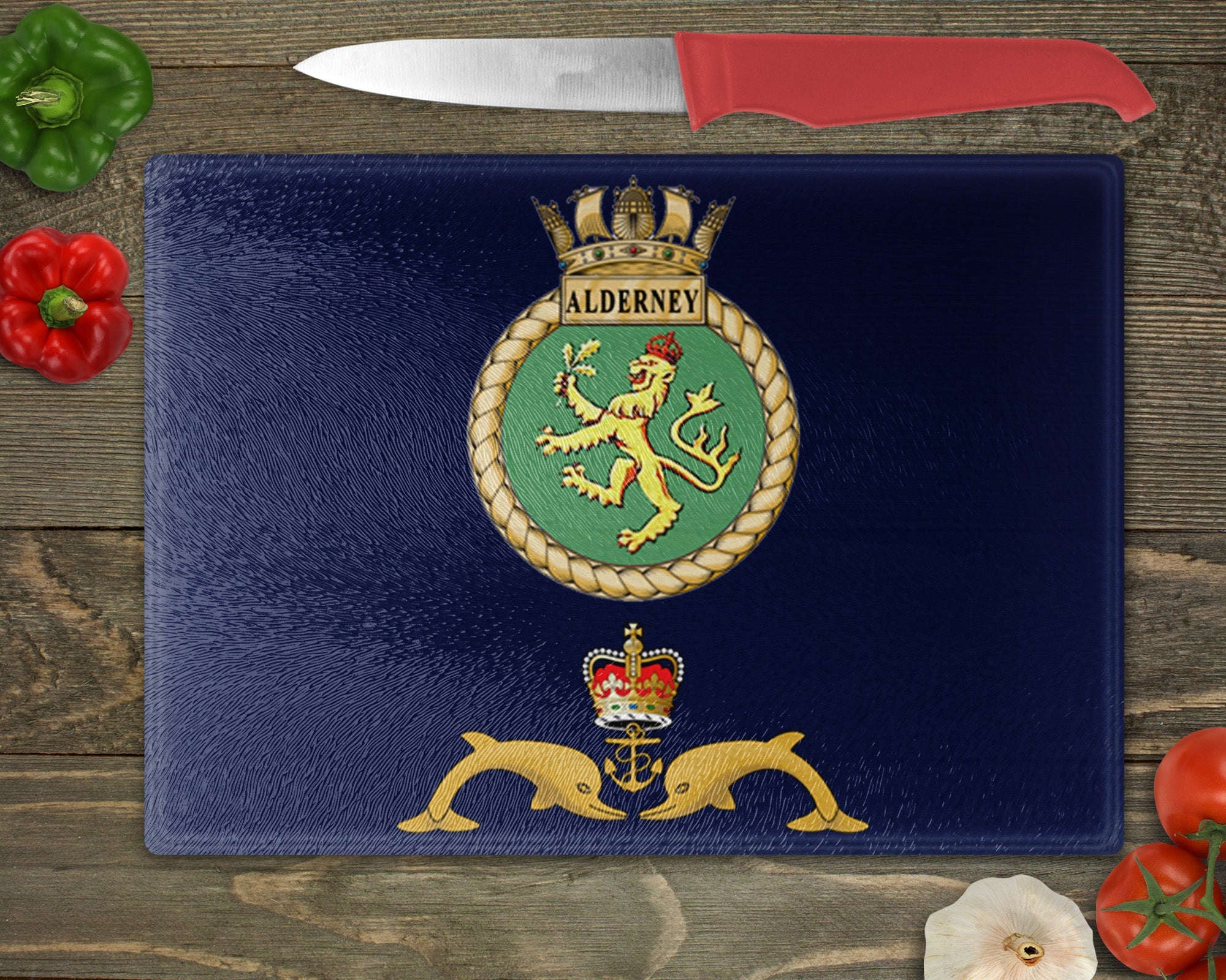 HMS Alderney - Cutting Board – The Crafty Black Dog