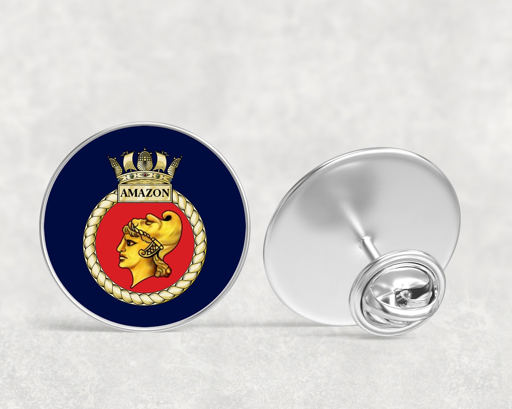 HMS Amazon - Lapel Pin – The Crafty Black Dog