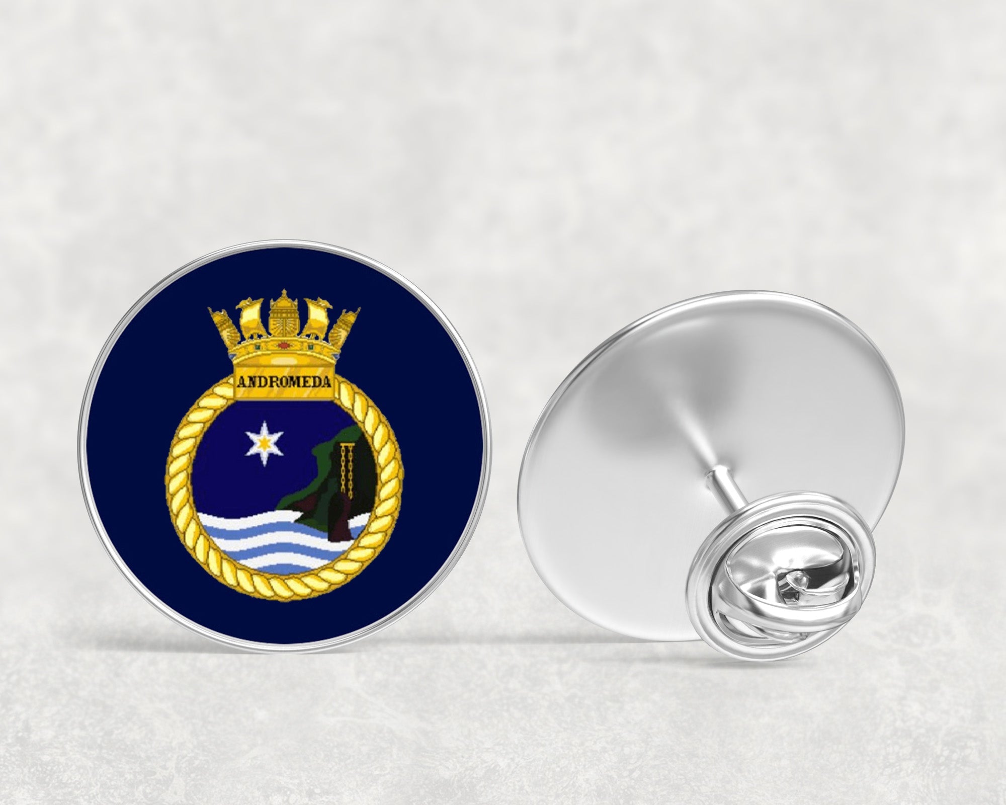 HMS Andromeda - Lapel Pin – The Crafty Black Dog