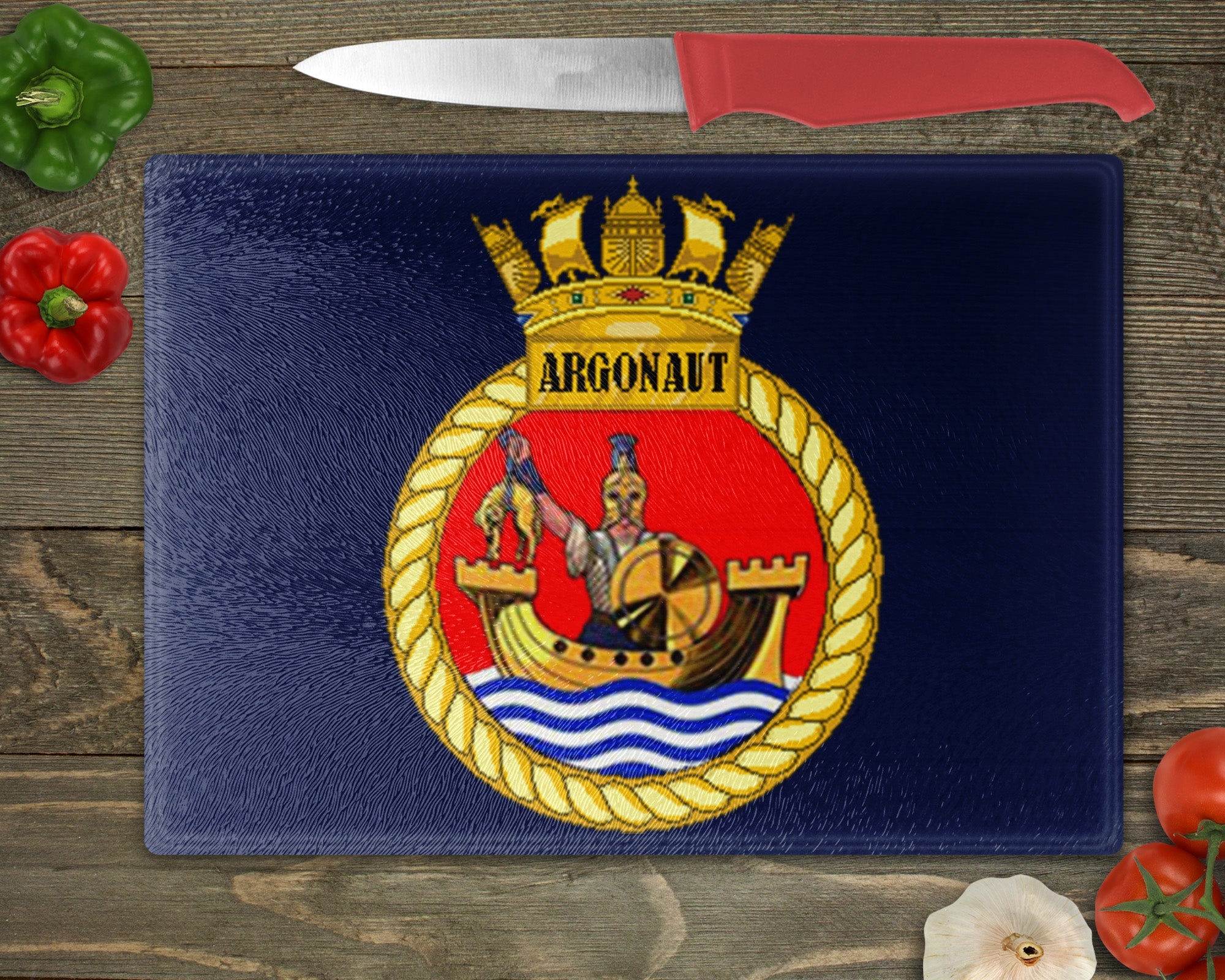 HMS Argonaut - Cutting Board – The Crafty Black Dog