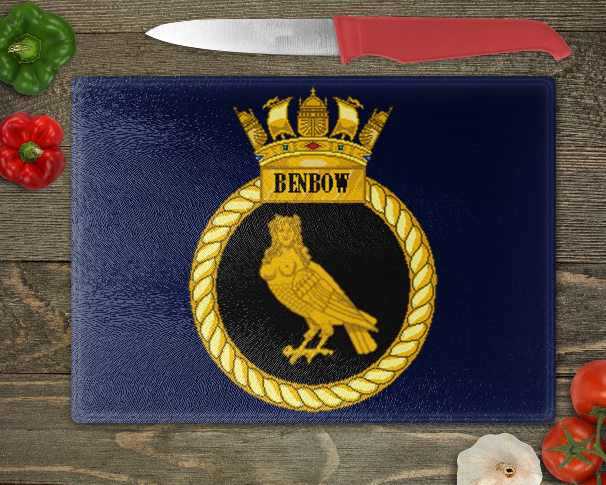 HMS Benbow - Cutting Board – The Crafty Black Dog