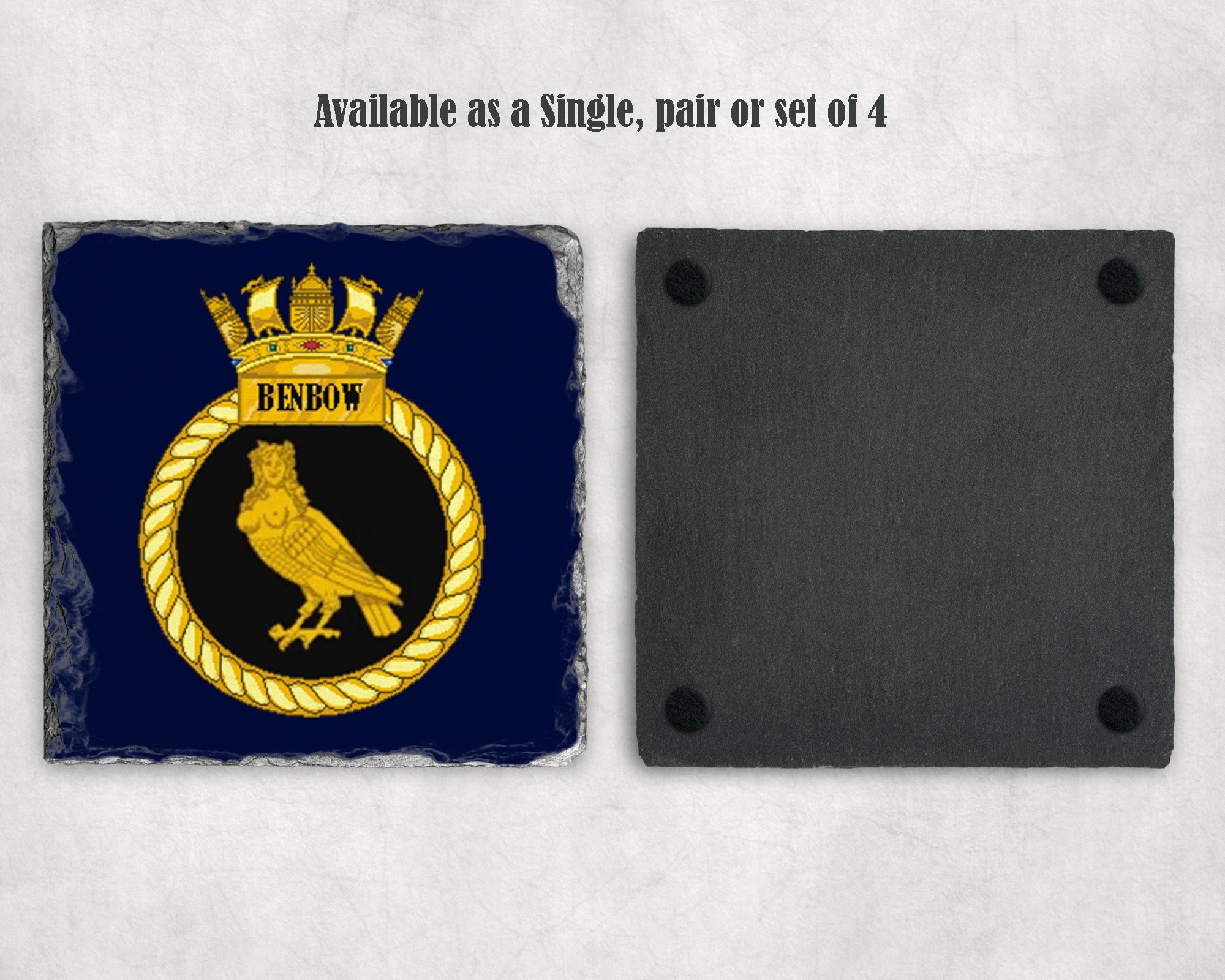 HMS Benbow - Slate Coaster – The Crafty Black Dog