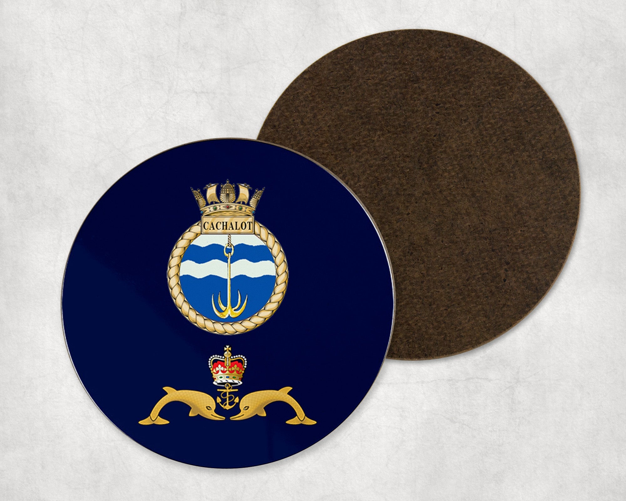 HMS Cachalot - Round Coaster Set – The Crafty Black Dog