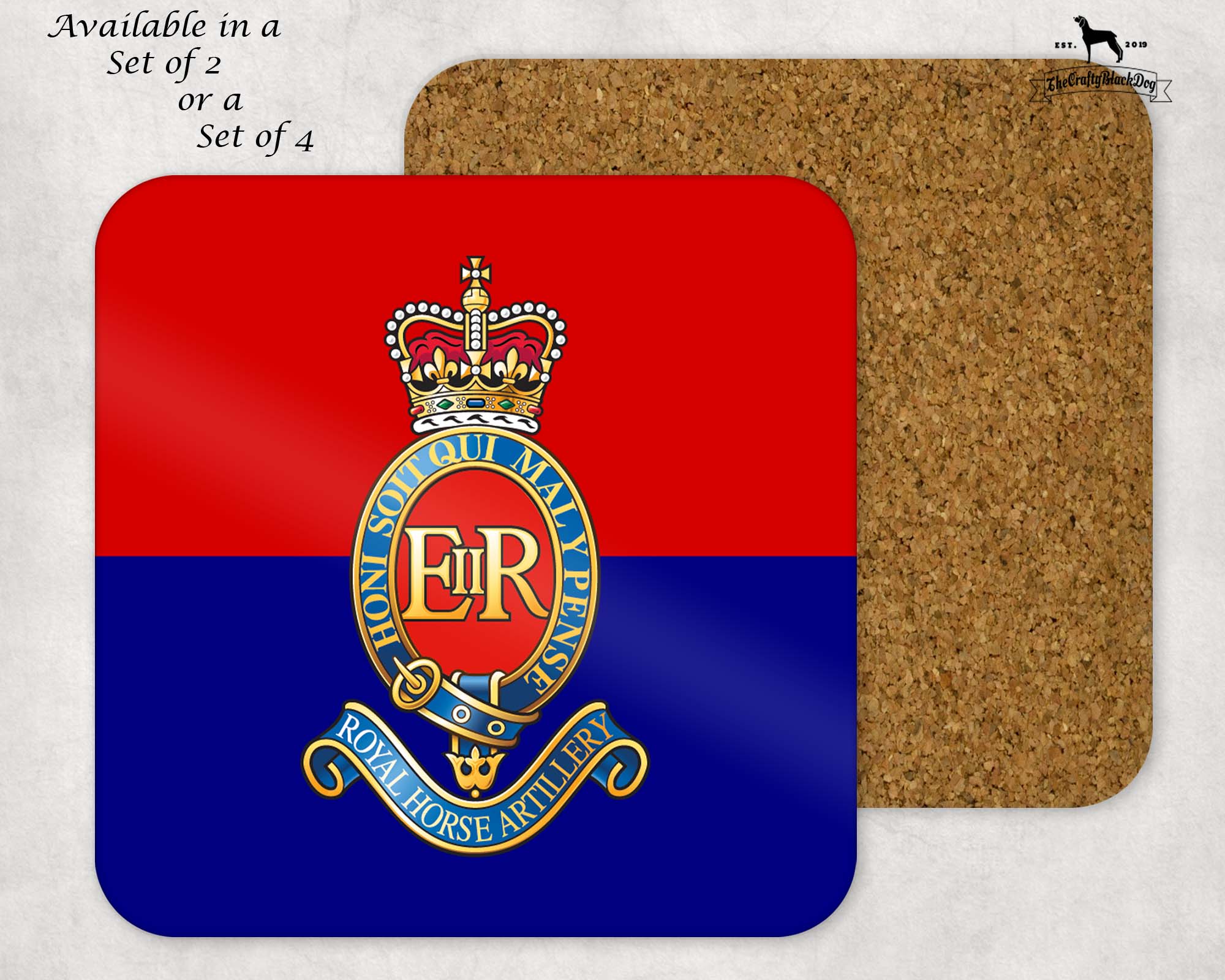 3 Royal Horse Artillery - Coaster Set – The Crafty Black Dog
