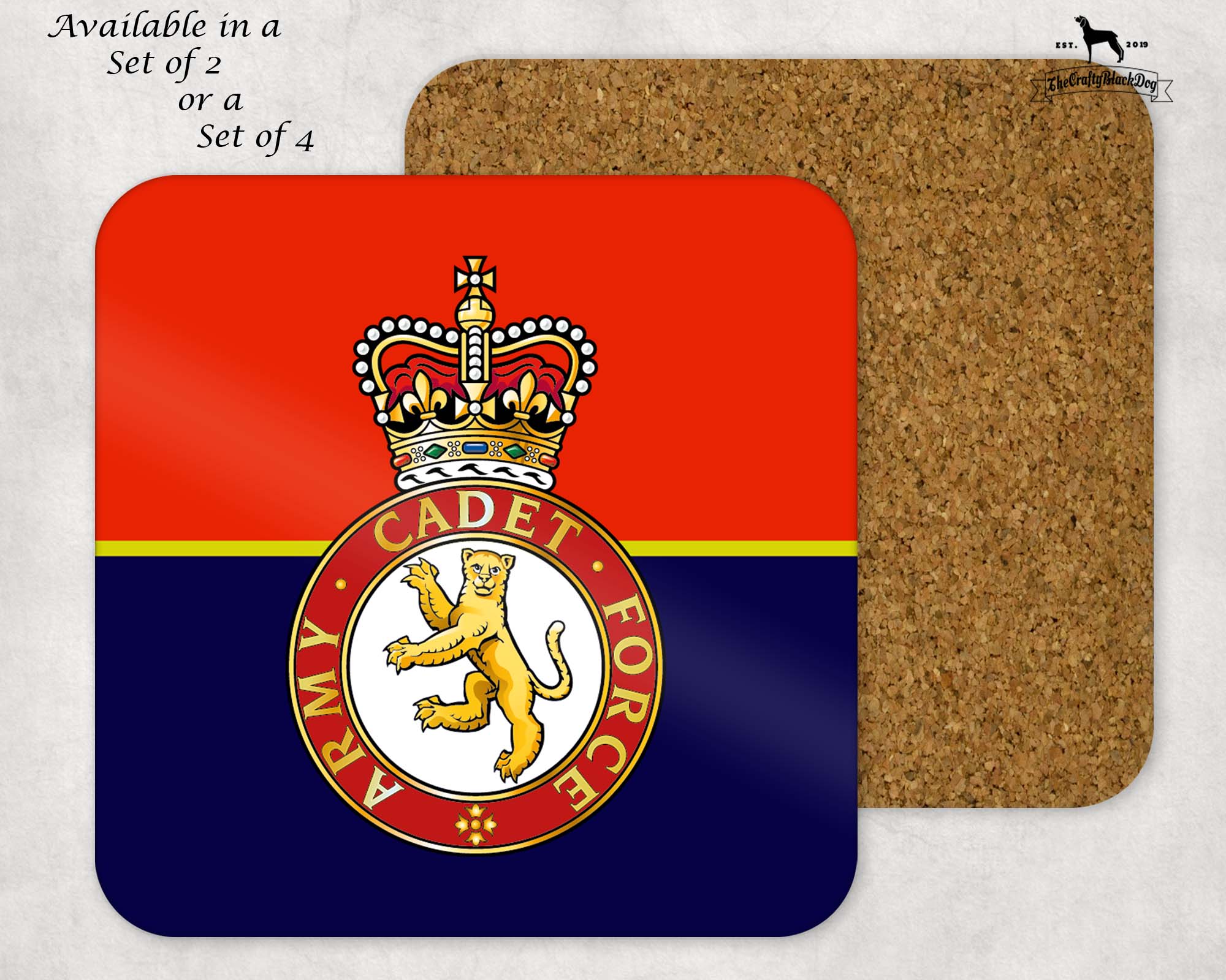 Army Cadet Force (ACF) - Coaster Set – The Crafty Black Dog