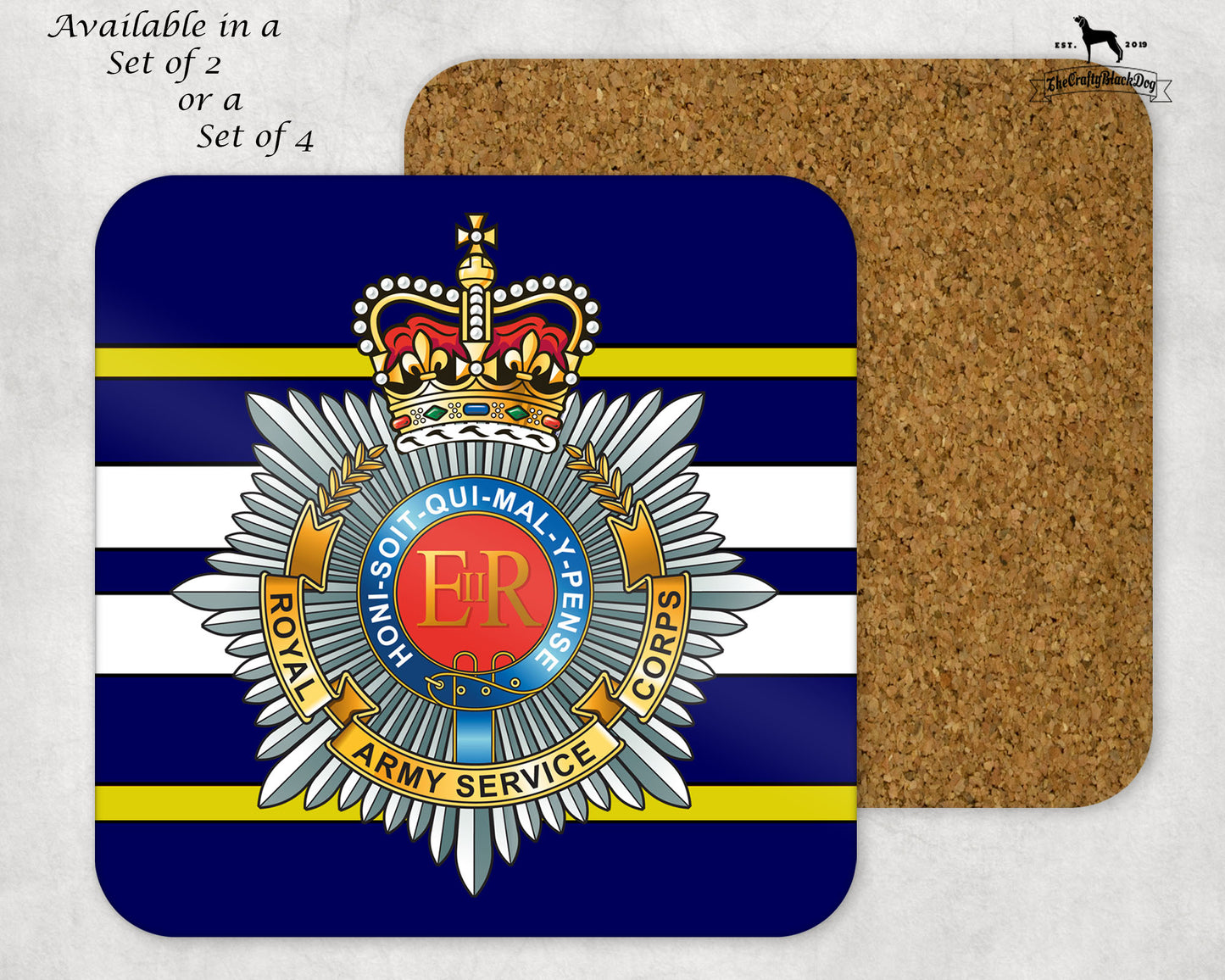 Royal Army Service Corps - COASTER SET – The Crafty Black Dog