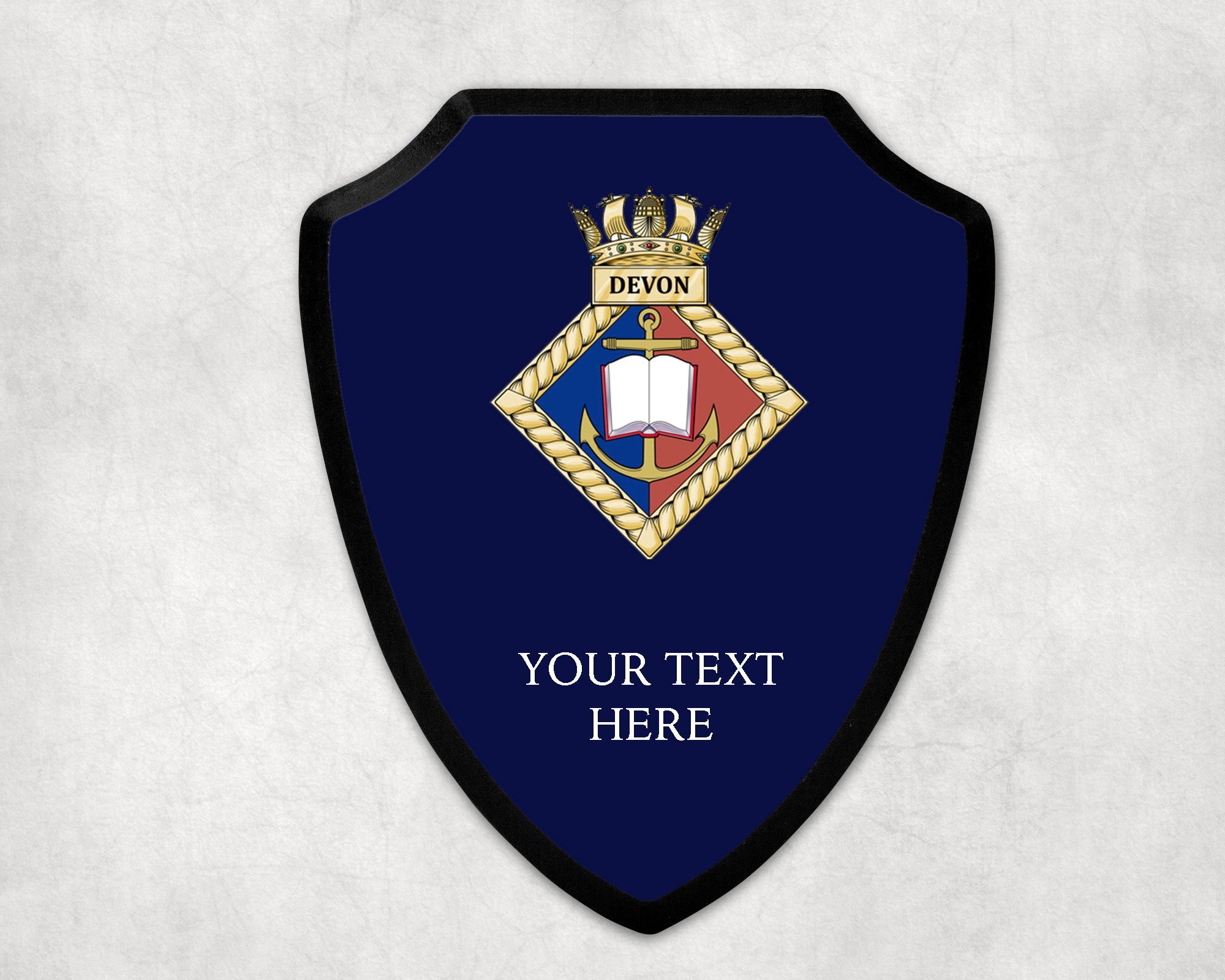 URNU Devon - Royal Navy Printed Wall Shield – The Crafty Black Dog