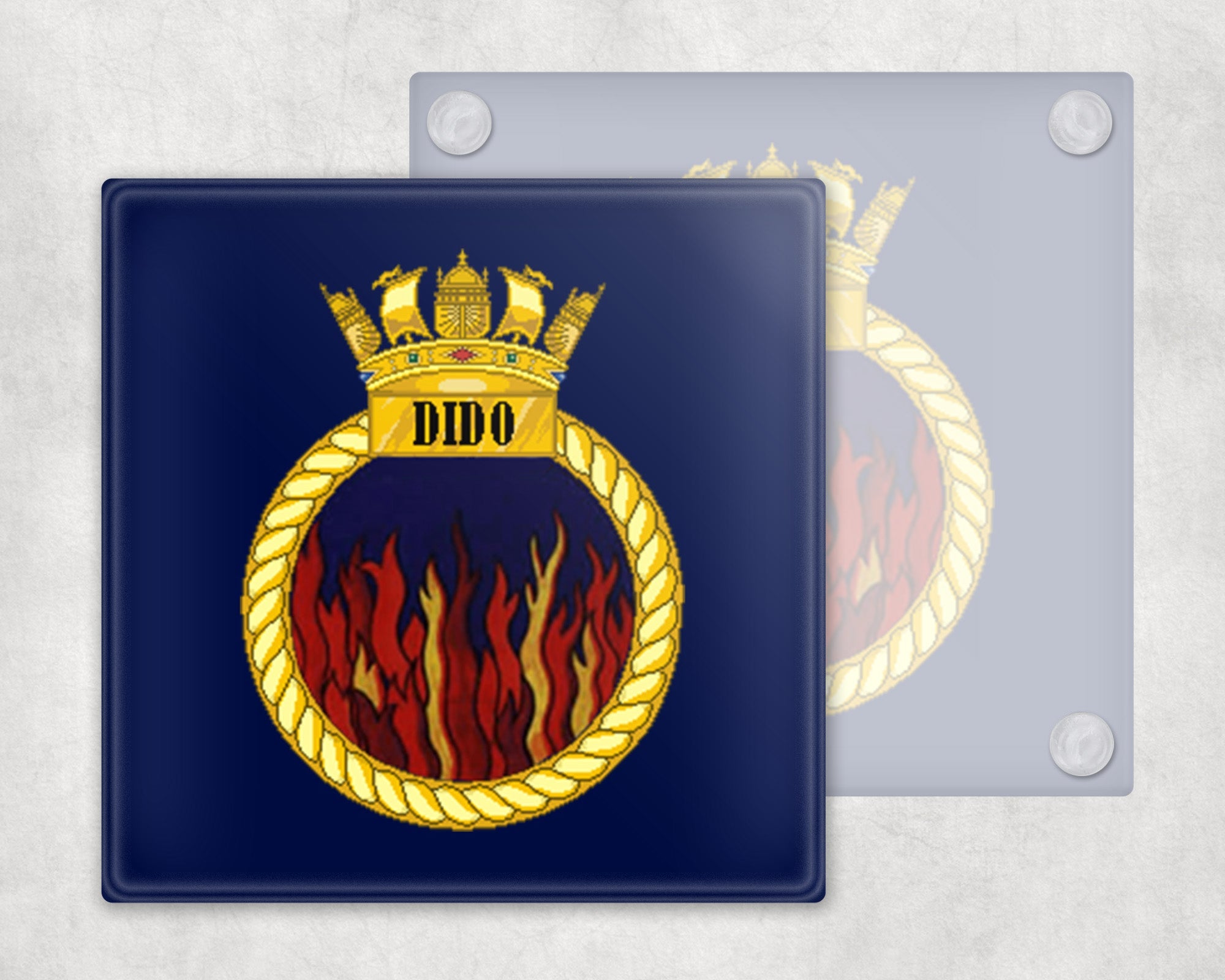 HMS Dido - Glass Coaster – The Crafty Black Dog