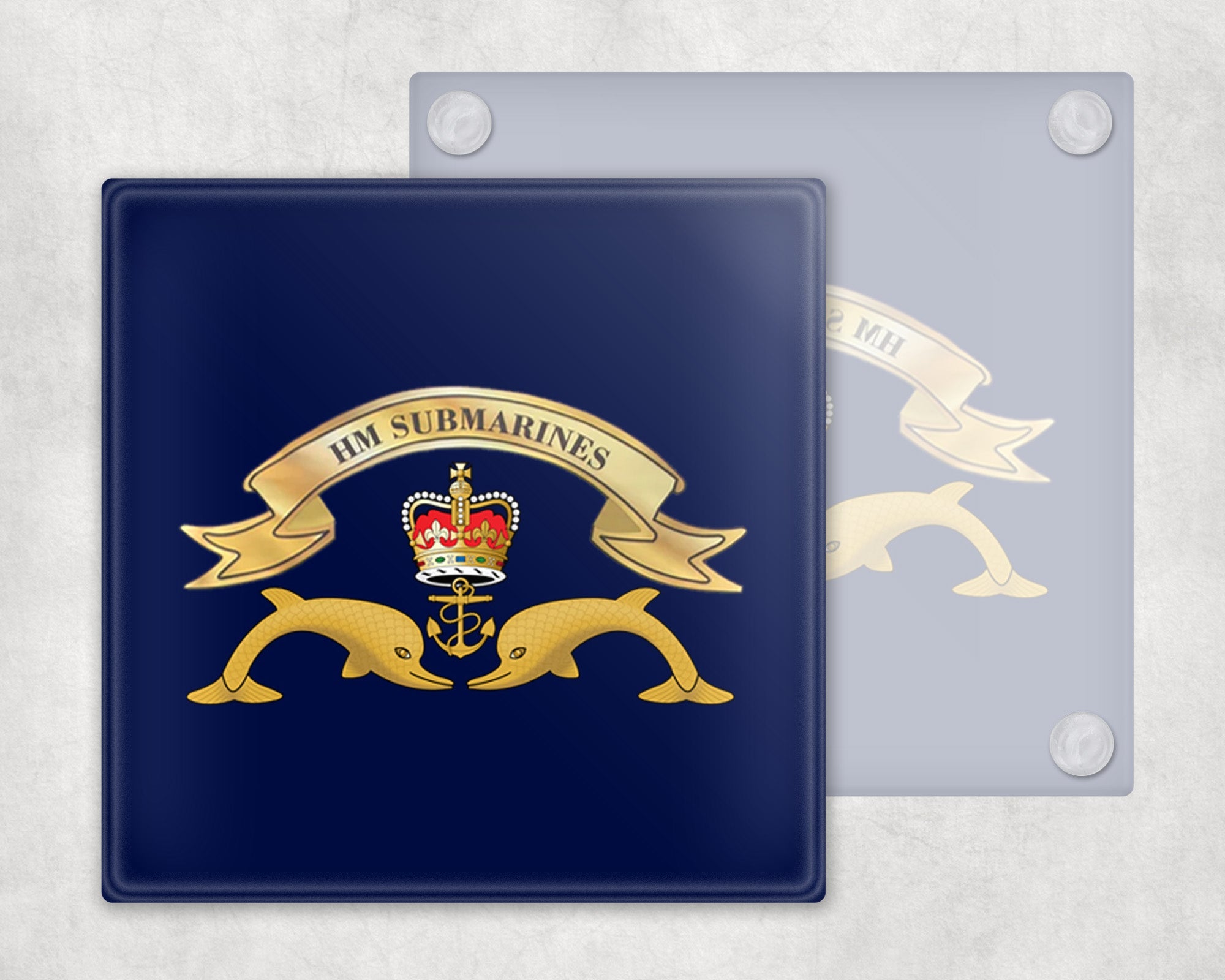HM Submarines - Glass Coaster – The Crafty Black Dog