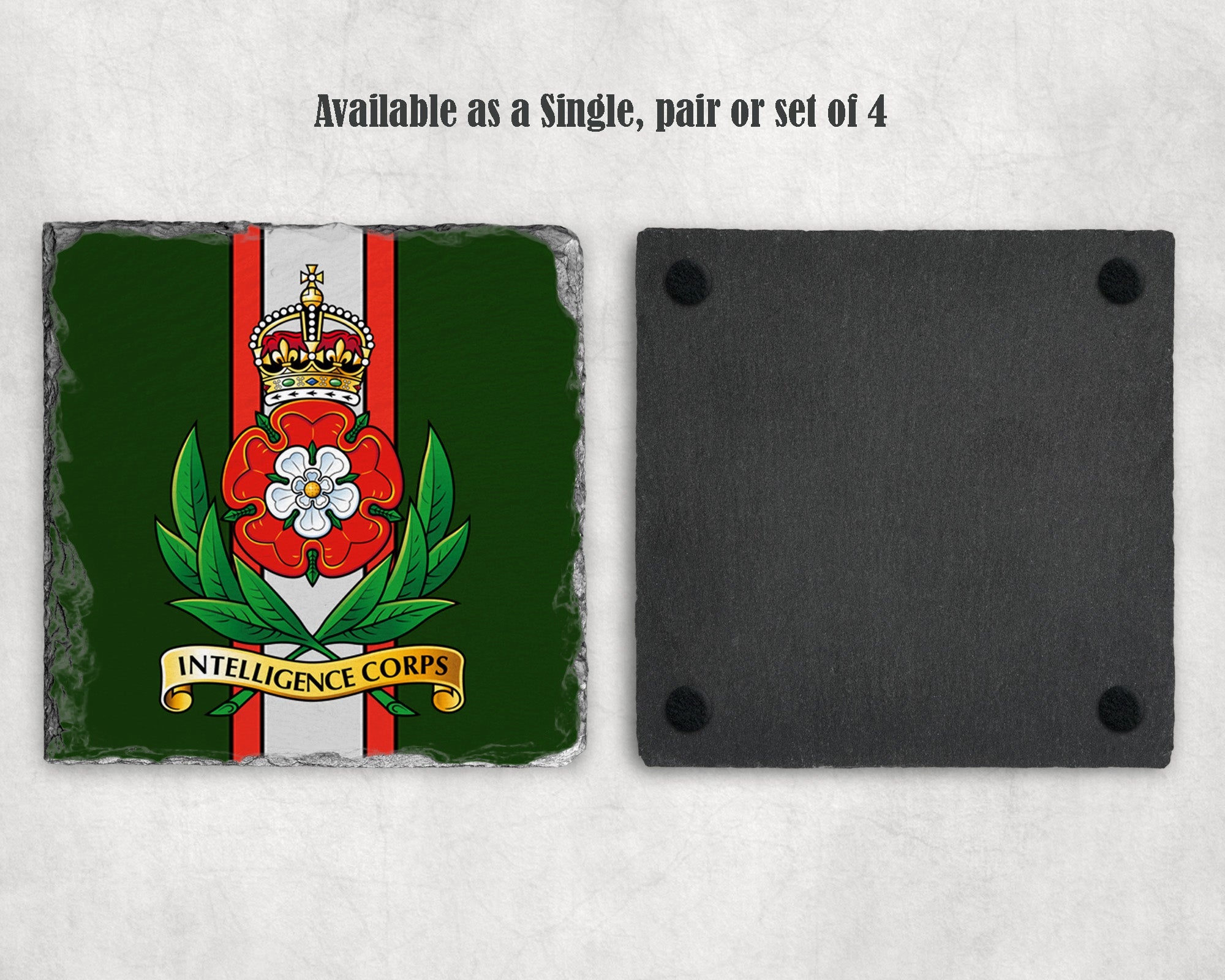 Intelligence Corps KC - Slate Coaster – The Crafty Black Dog