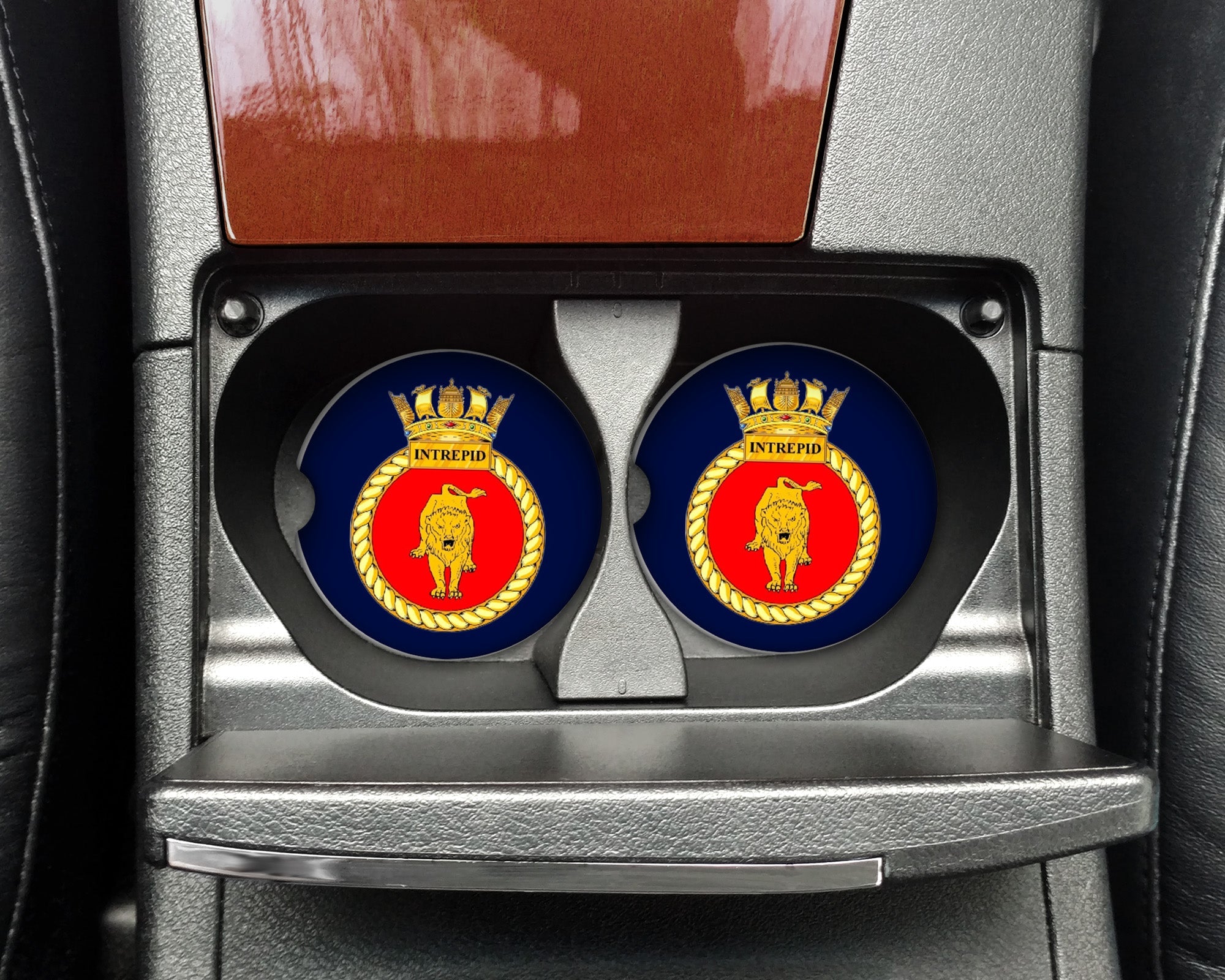 HMS Intrepid - Car Coasters – The Crafty Black Dog