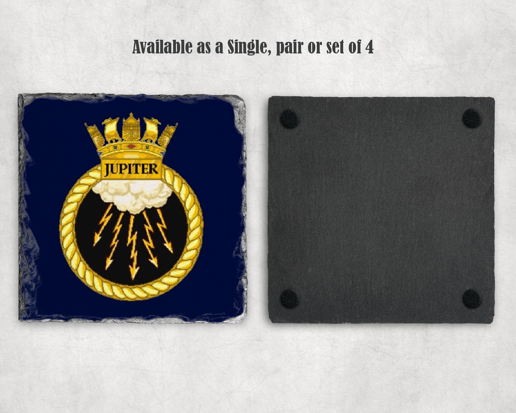 HMS Jupiter - Slate Coaster – The Crafty Black Dog