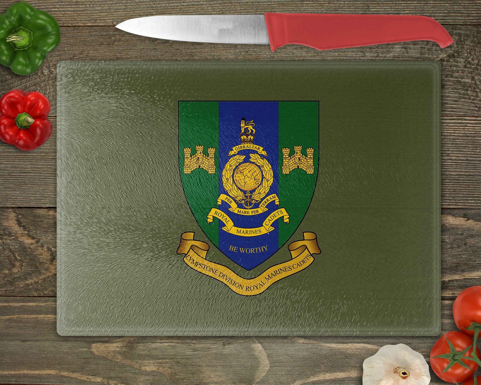 Lympstone Royal Marines Cadets - Cutting Board – The Crafty Black Dog