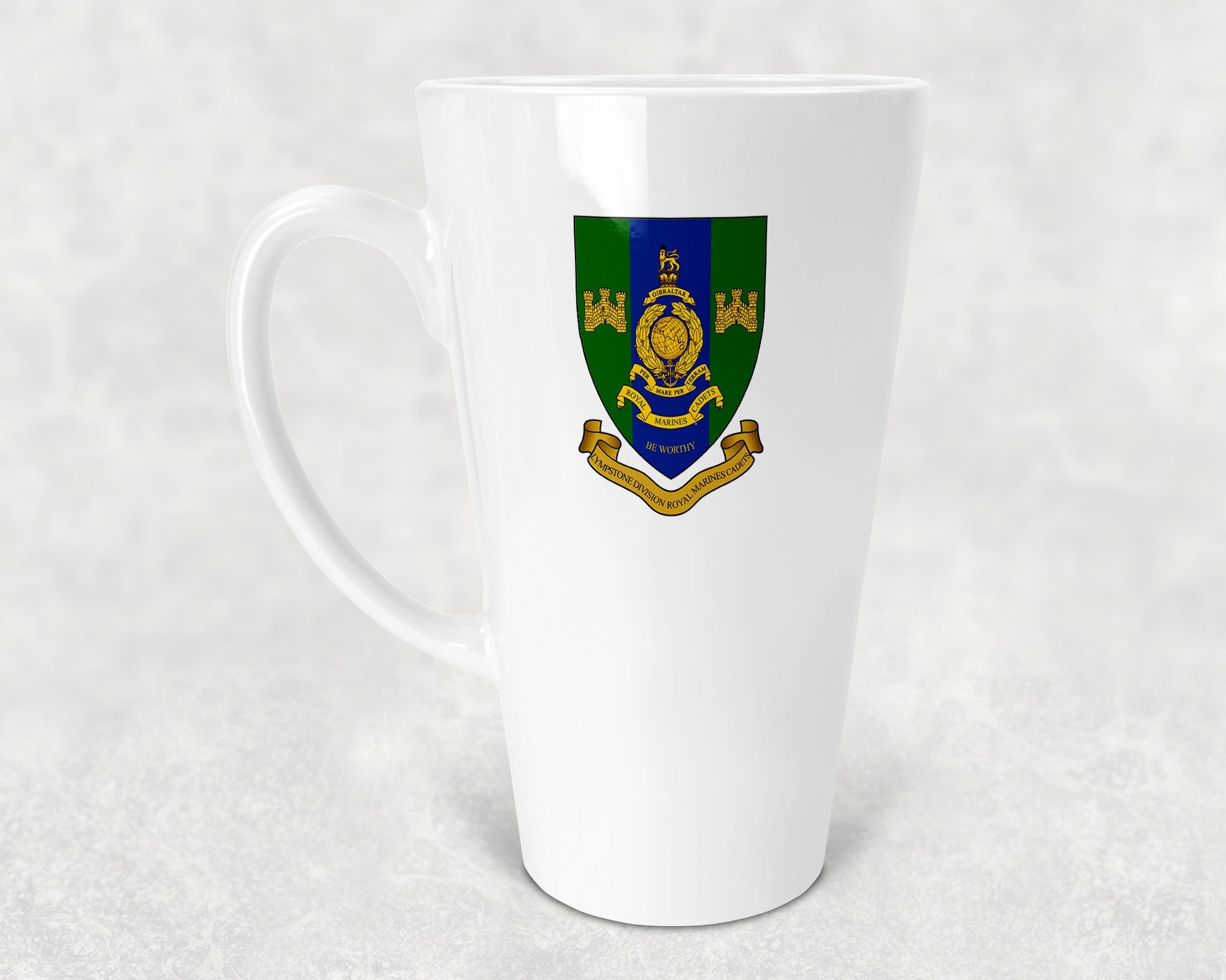 Lympstone Royal Marines Cadets - Latte Mug 17oz – The Crafty Black Dog
