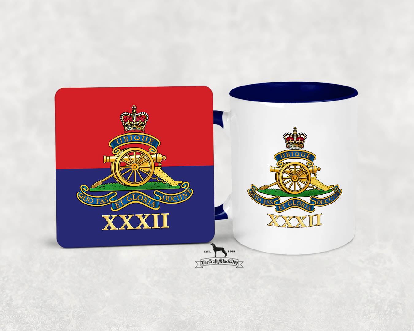 32 Regiment Royal Artillery - Mug And Coaster – The Crafty Black Dog