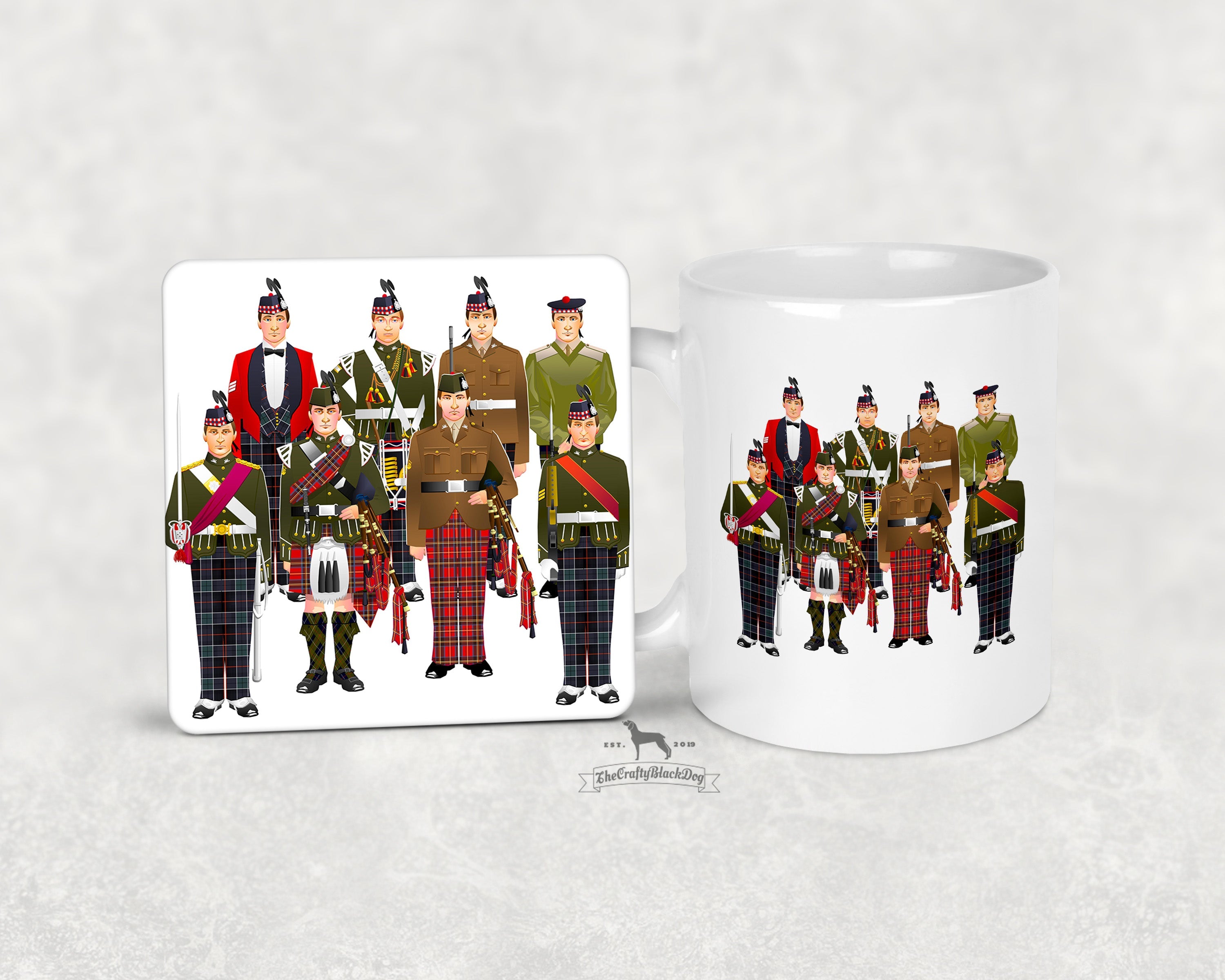 King's Own Scottish Borderers - Uniform Mug and Coaster – The Crafty ...