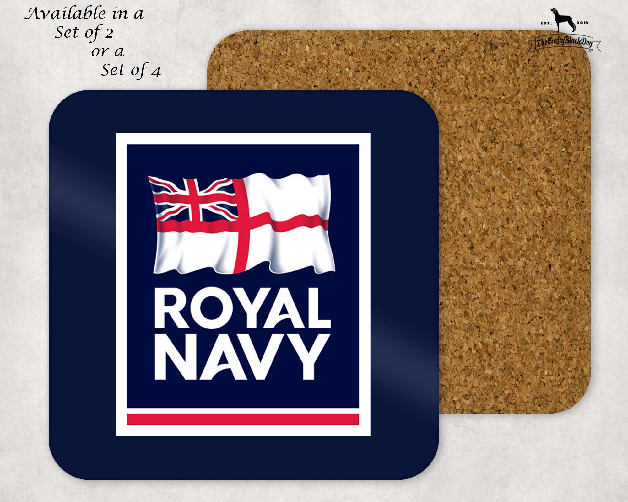 Royal Navy - Coaster Set – The Crafty Black Dog