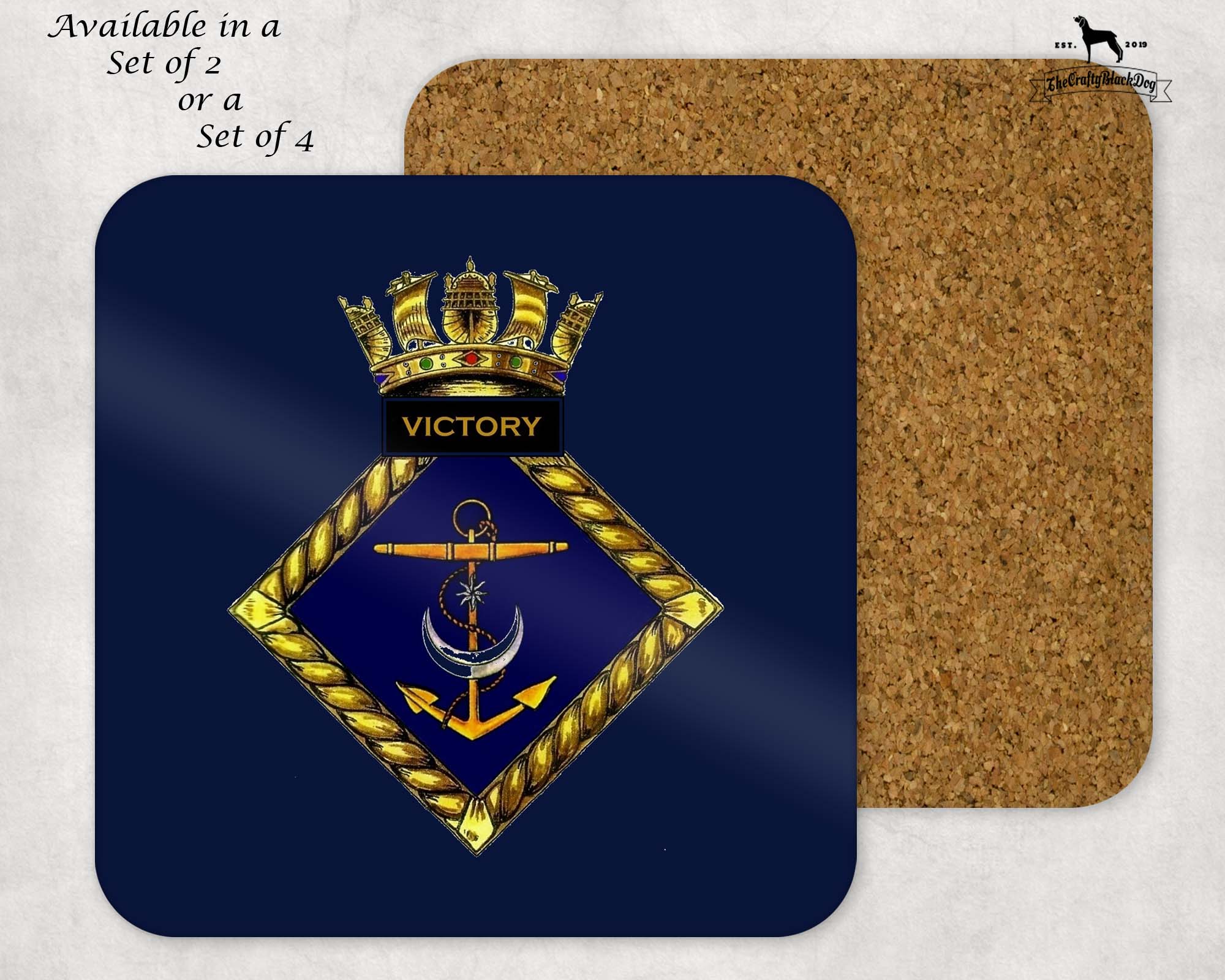 HMS Victory - Coaster Set – The Crafty Black Dog