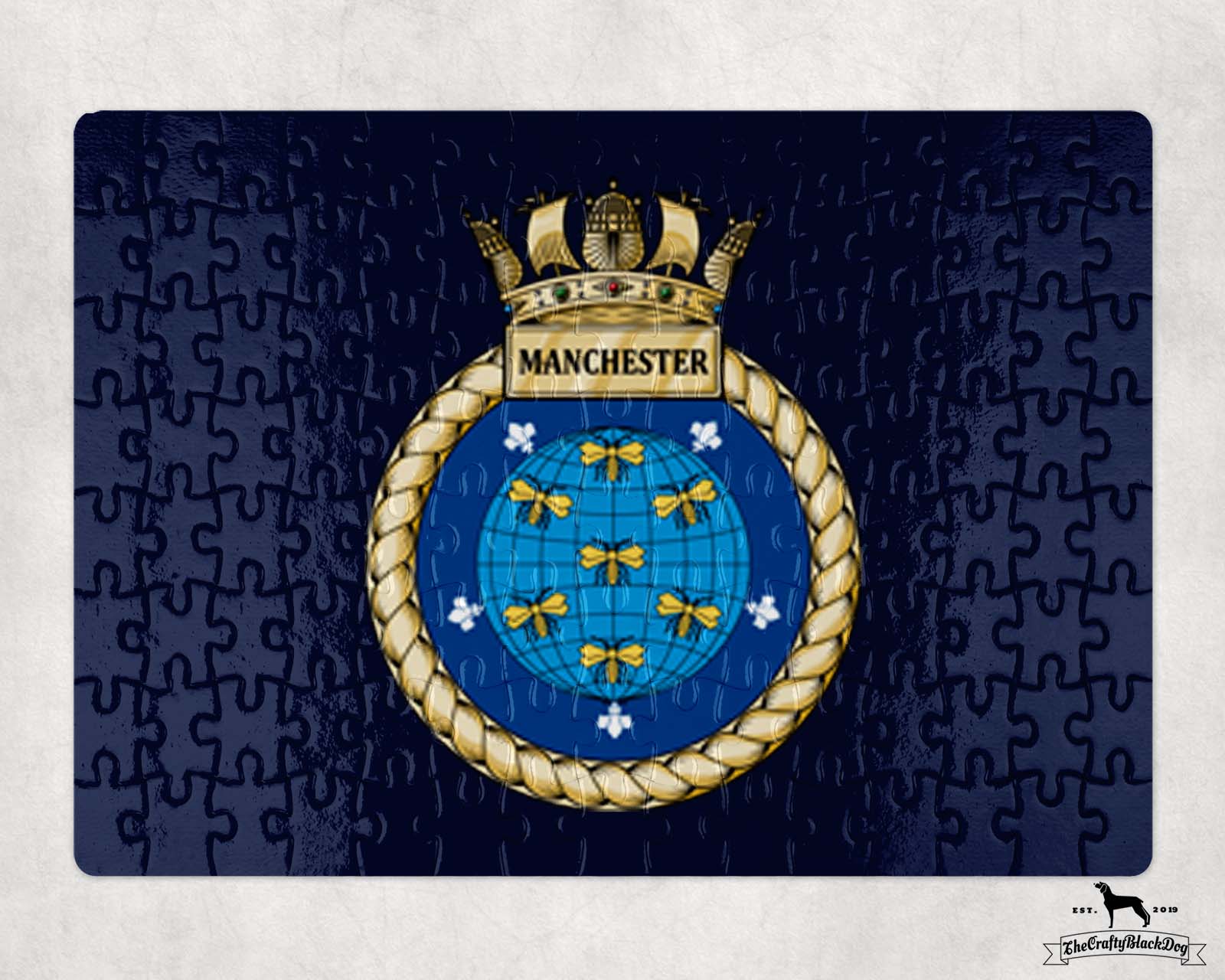 HMS Manchester - Jigsaw Puzzle – The Crafty Black Dog
