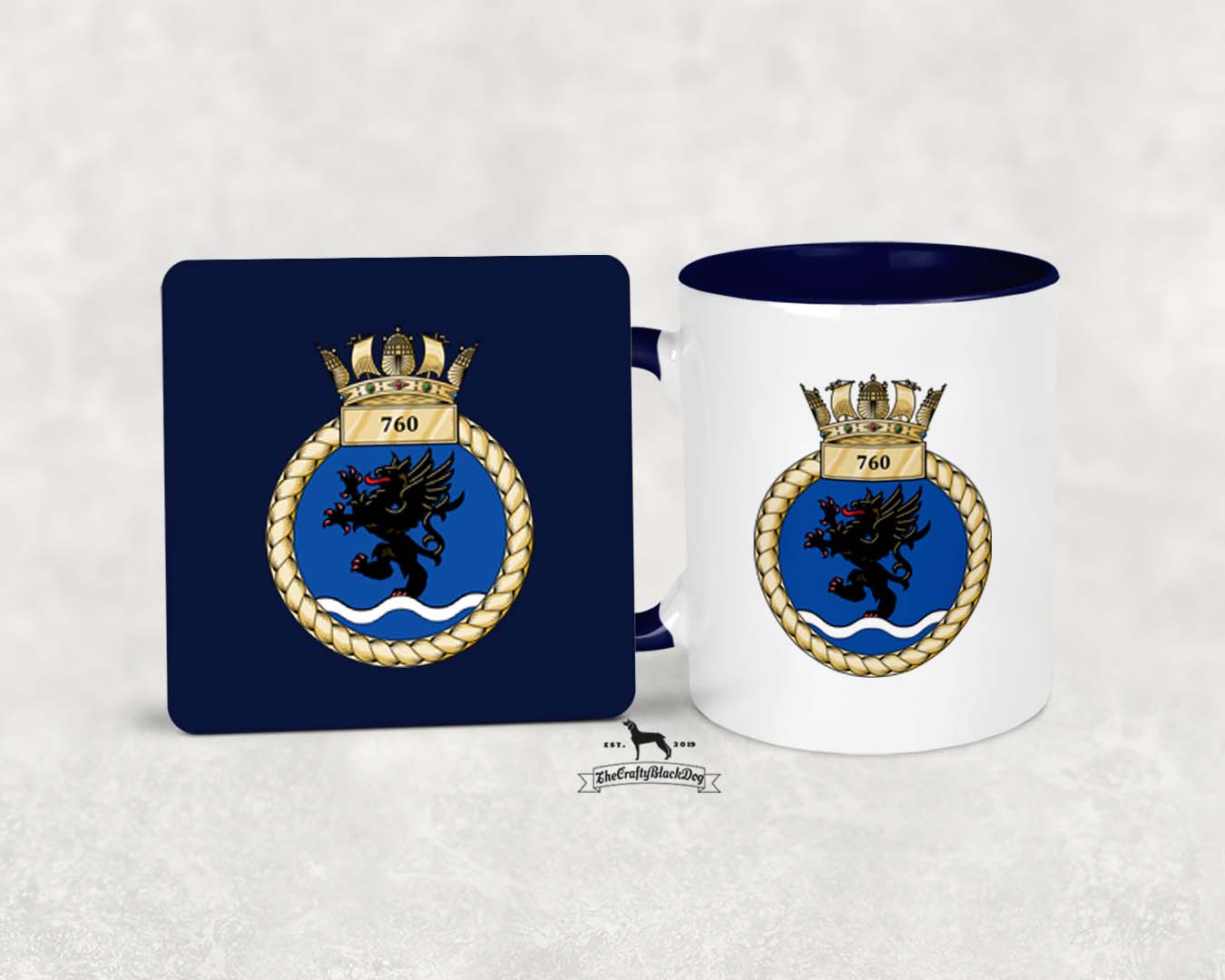 760 Naval Air Squadron - MUG and COASTER SET – The Crafty Black Dog