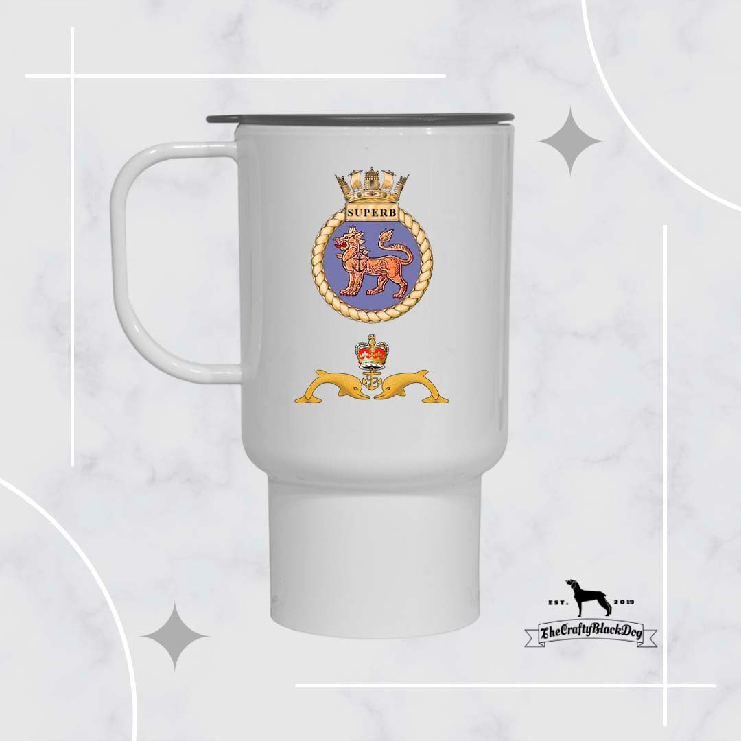 HMS Superb - Travel Mug – The Crafty Black Dog