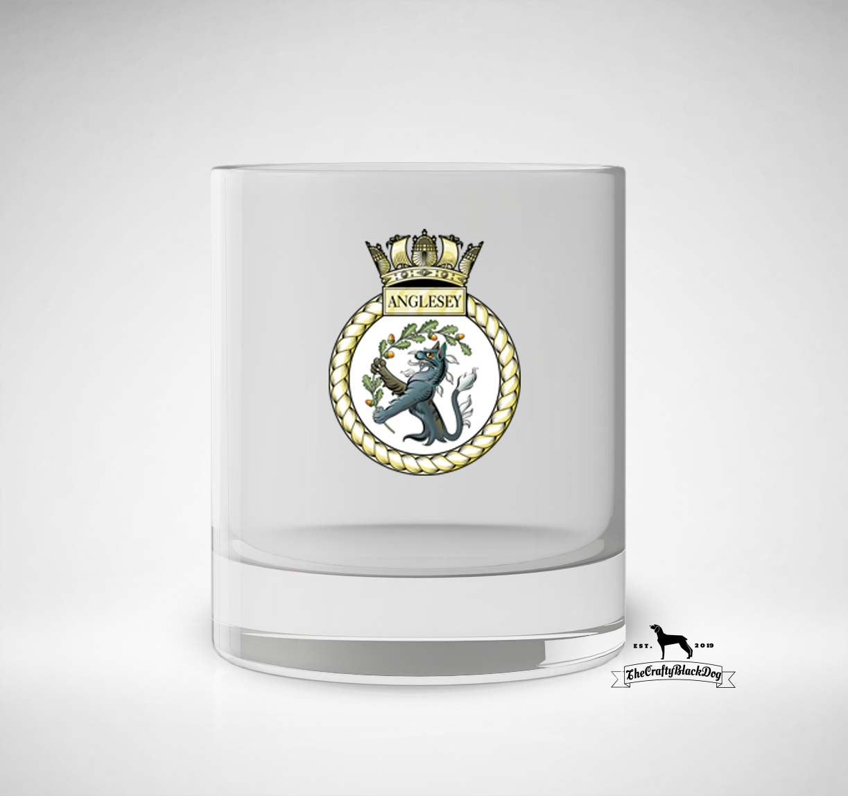HMS Anglesey - Whiskey/Spirit Glass – The Crafty Black Dog