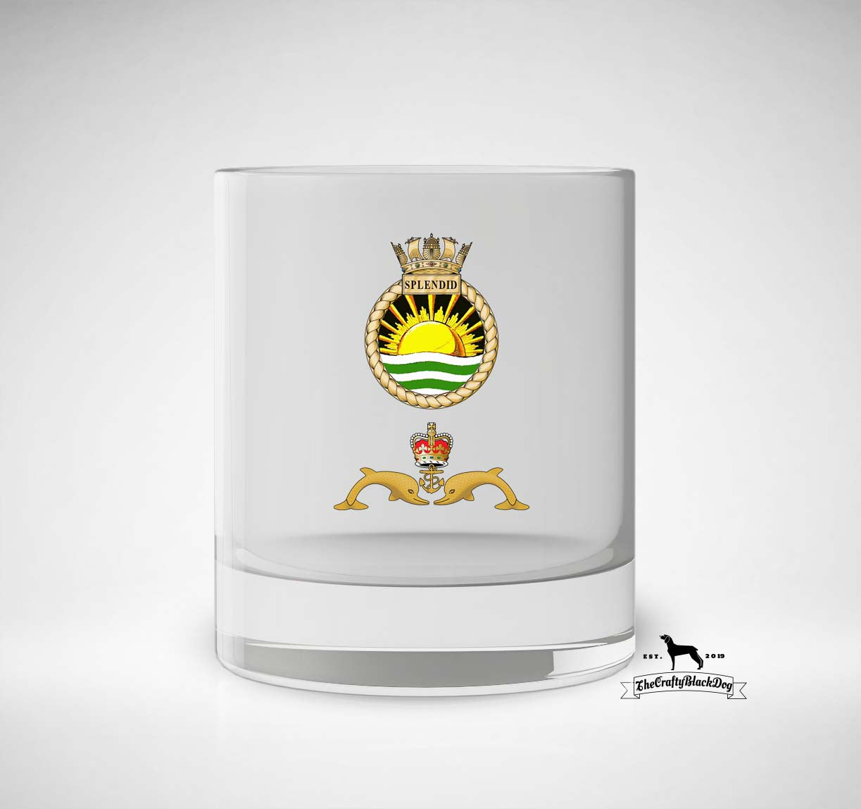 HMS Splendid - Whiskey/Spirit Glass – The Crafty Black Dog