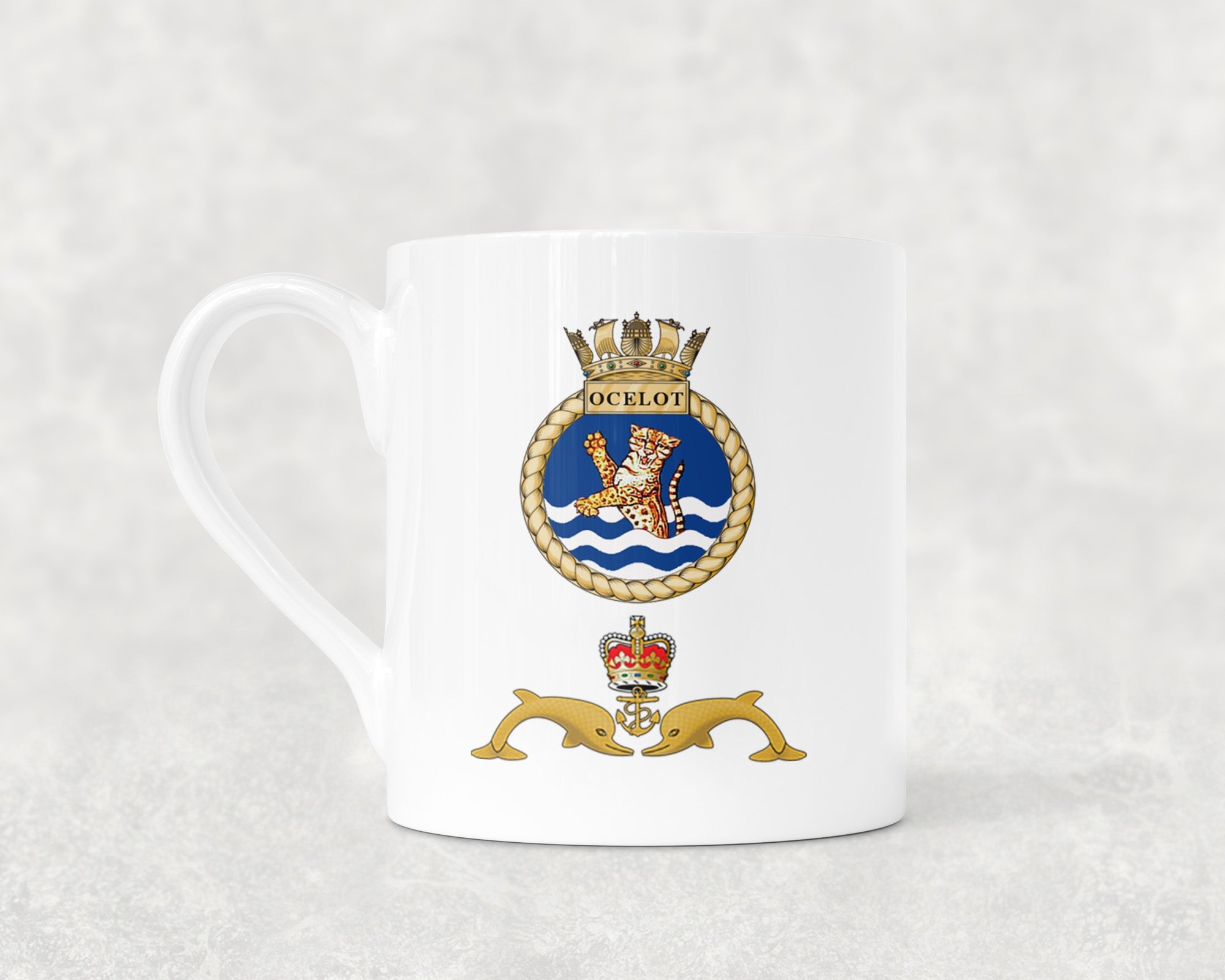 HMS Ocelot - Bone China Mug – The Crafty Black Dog