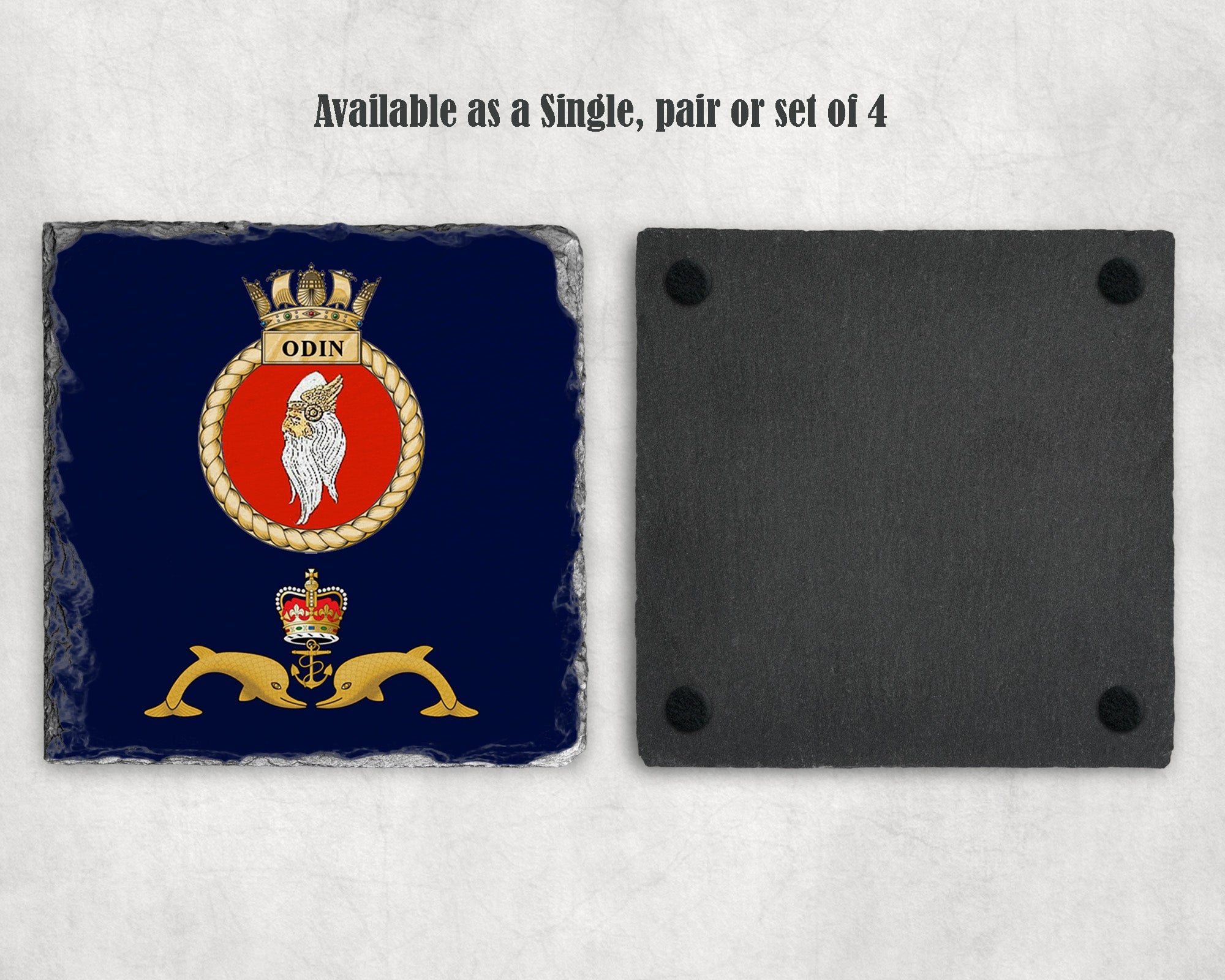 HMS Odin - Slate Coaster – The Crafty Black Dog