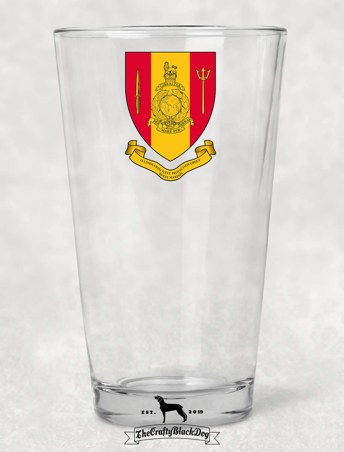 43 Commando RM - Pint Glass – The Crafty Black Dog