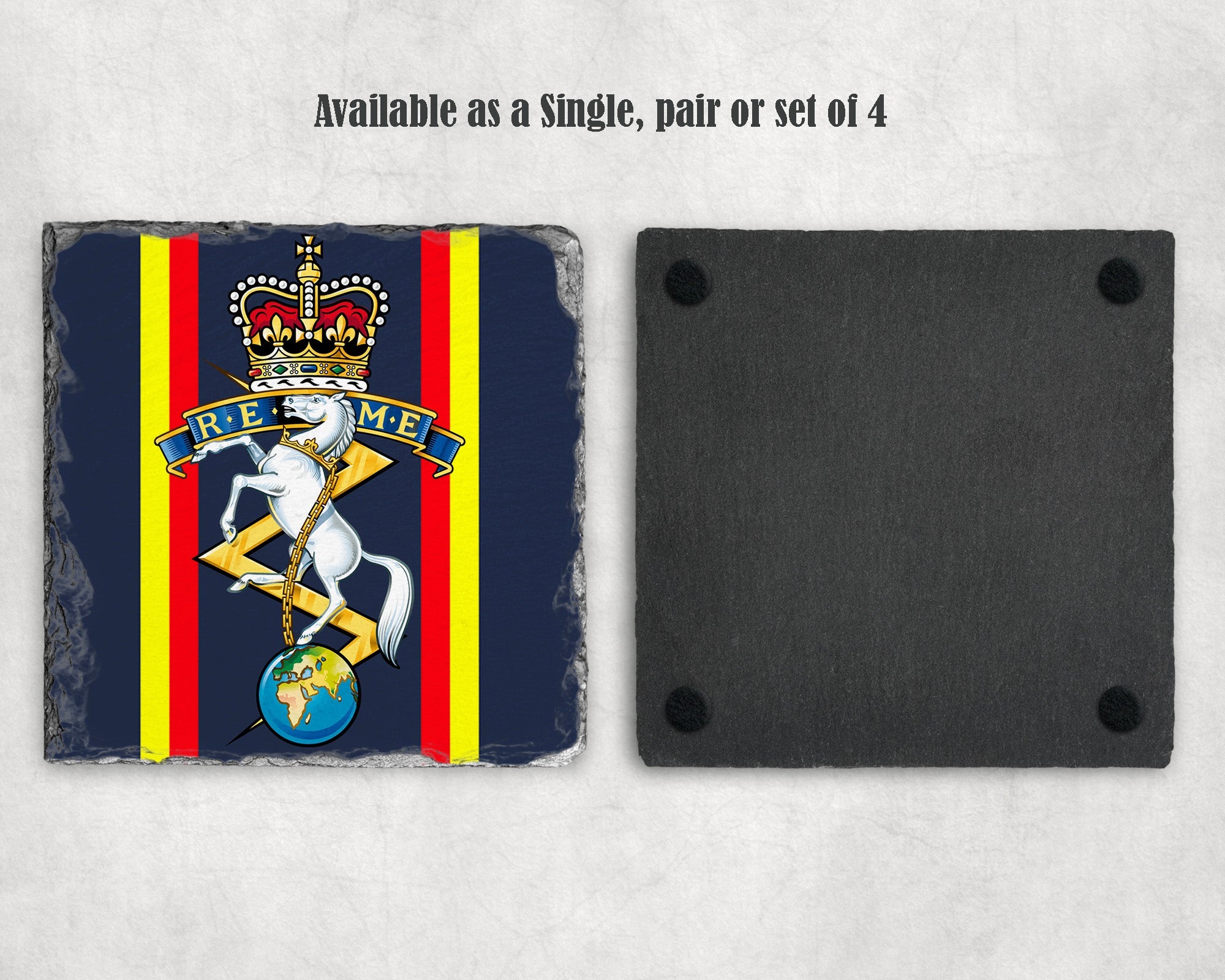 Royal Electrical and Mechanical Engineers - Slate Coaster – The Crafty ...