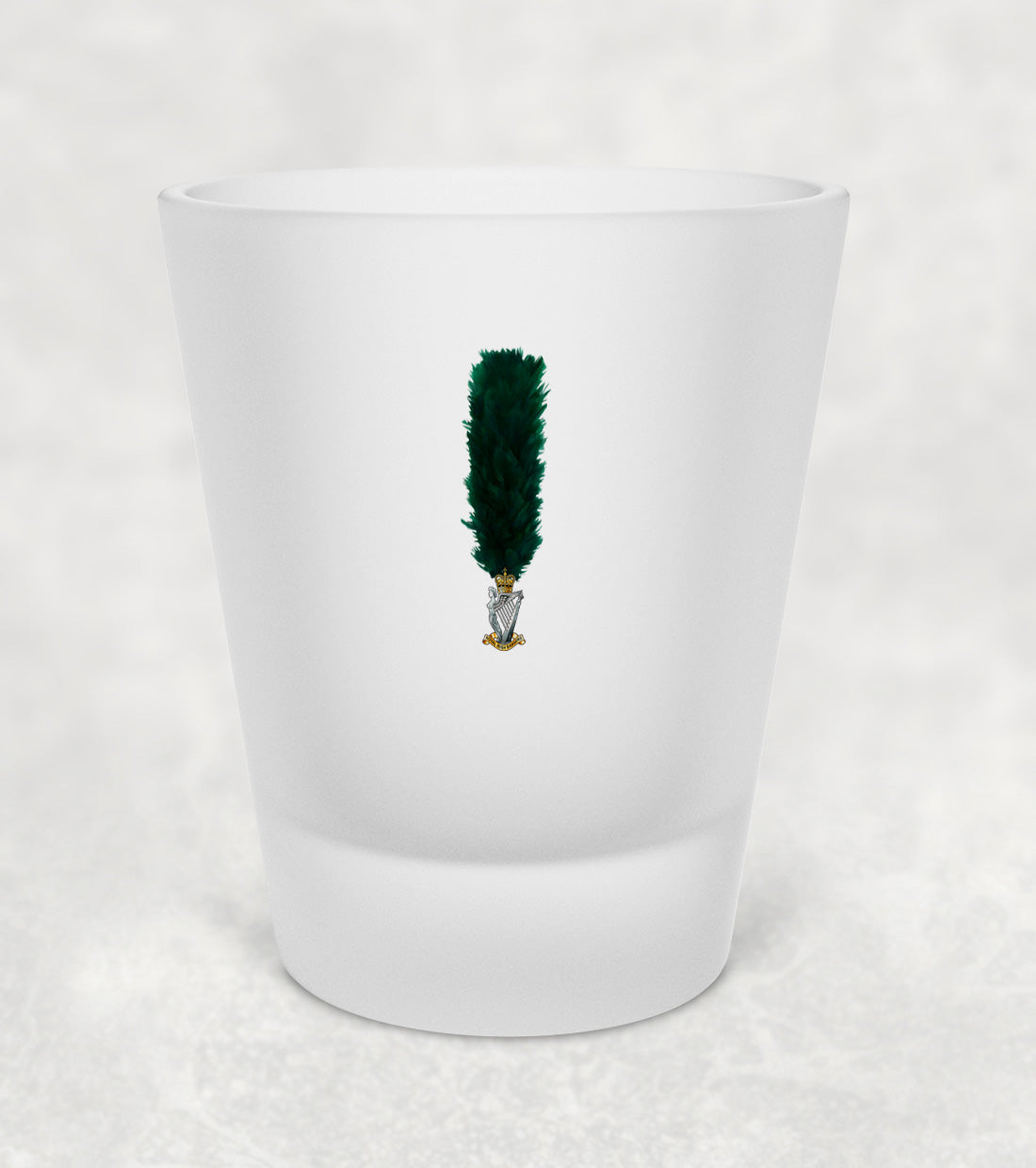 Royal Irish Rangers Hackle - Shot Glass – The Crafty Black Dog