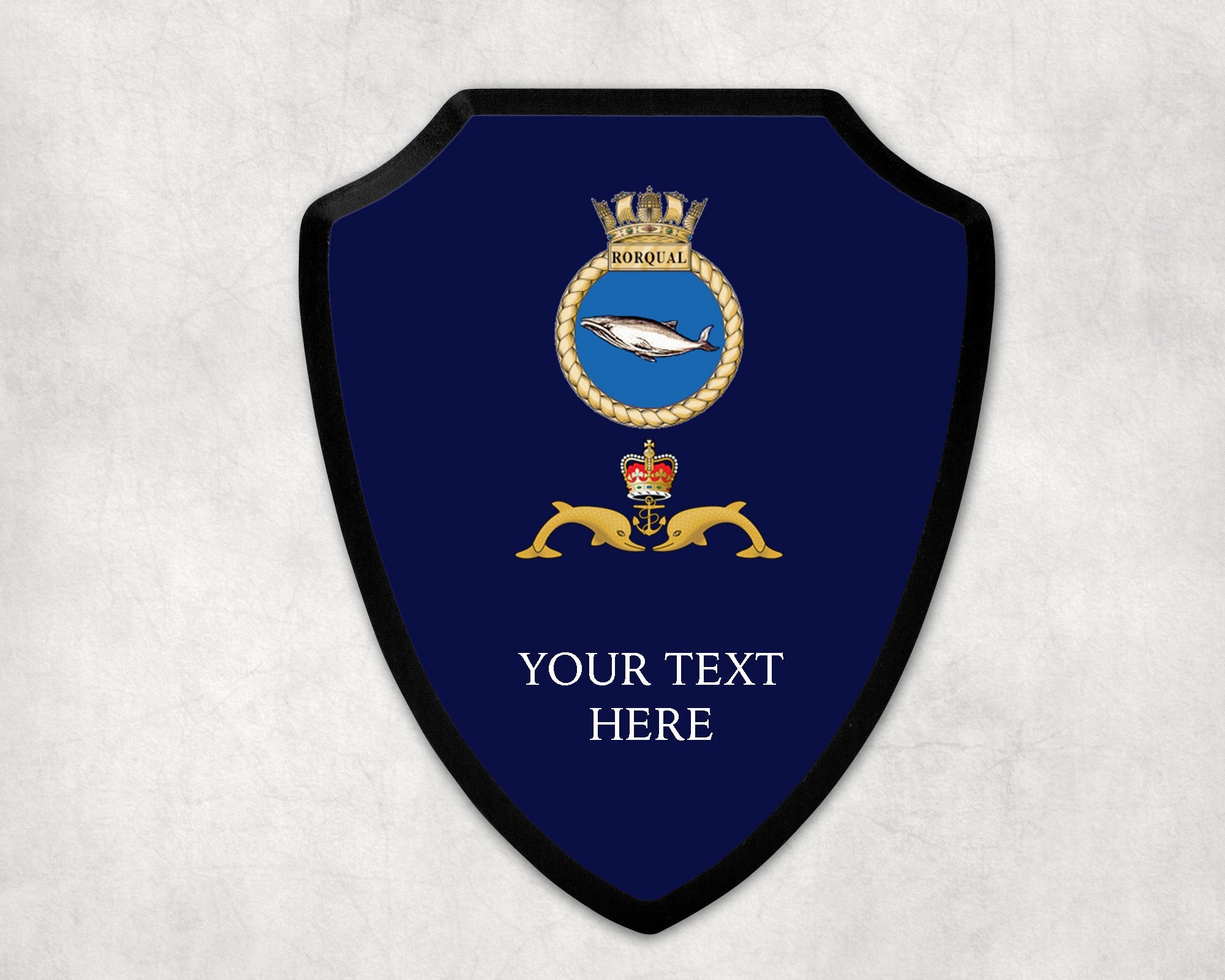 HMS Rorqual - Royal Navy Printed Wall Shield – The Crafty Black Dog
