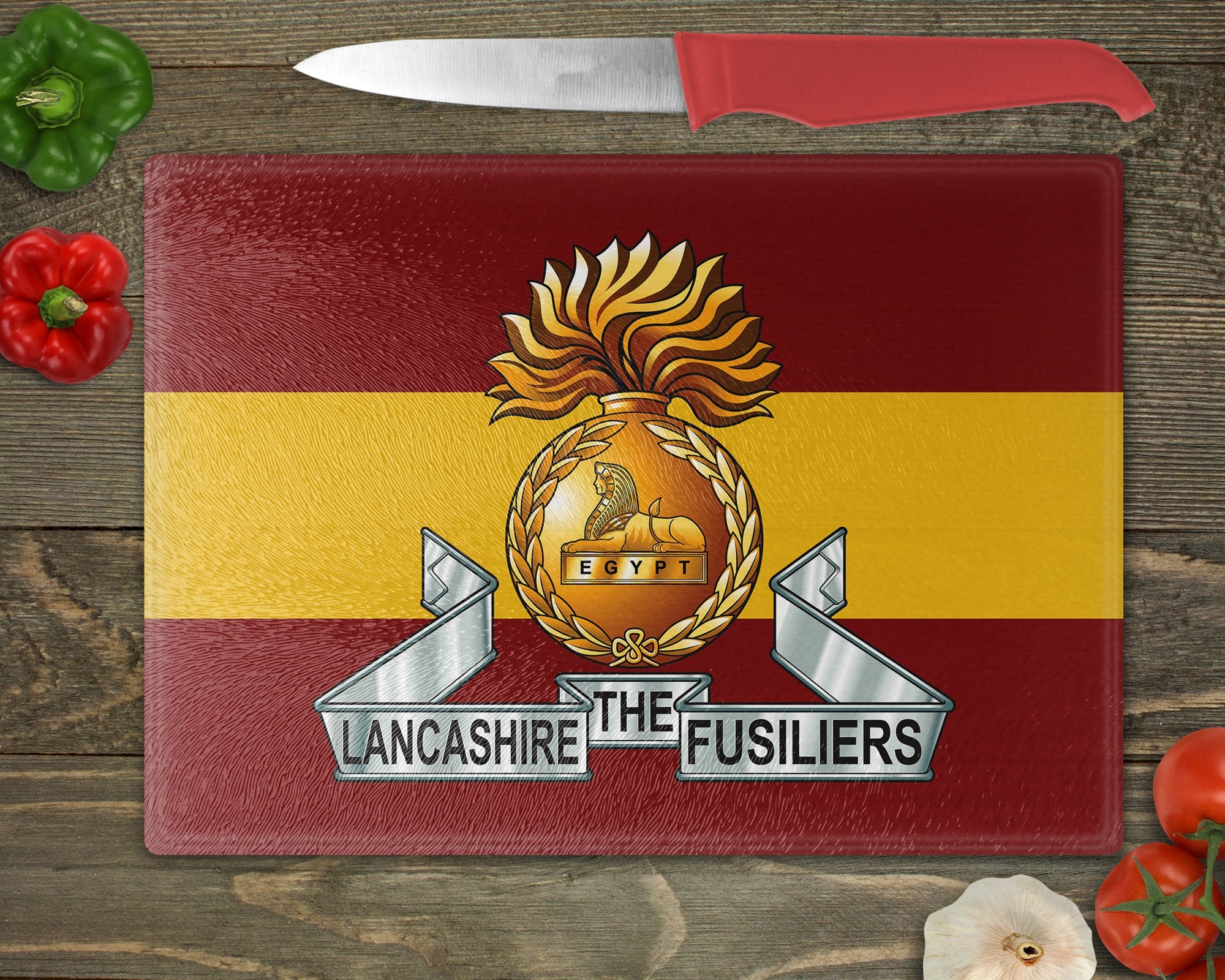 Lancashire Fusiliers - Cutting Board – The Crafty Black Dog
