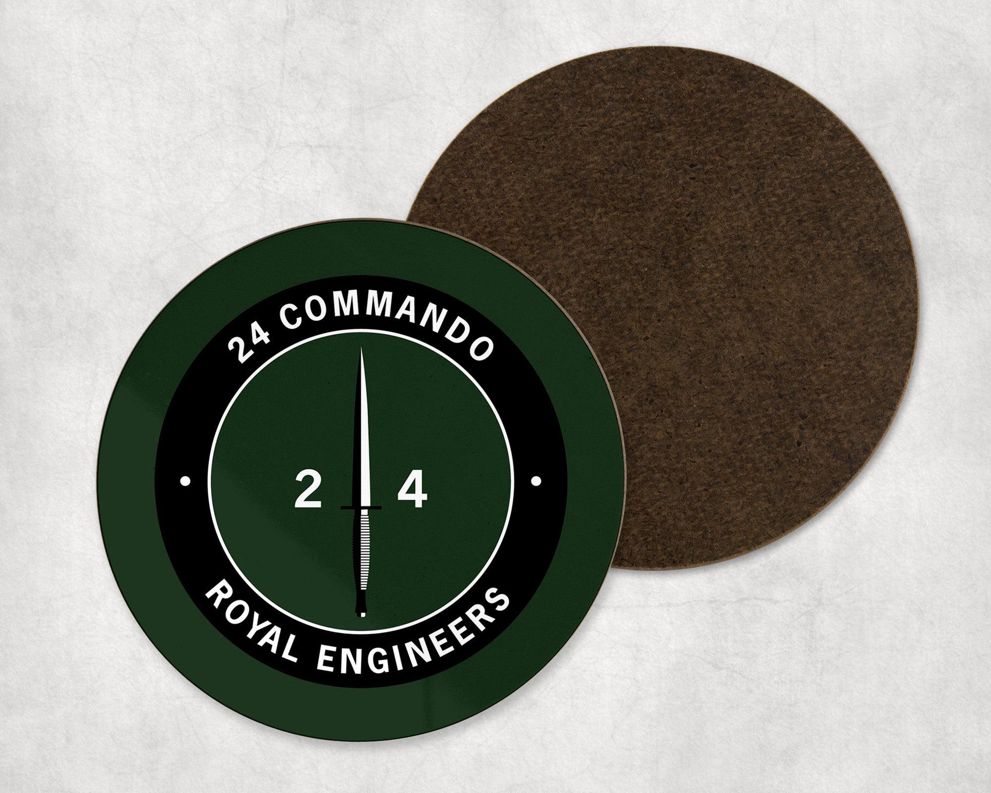 24 Commando RE - Round Coaster – The Crafty Black Dog