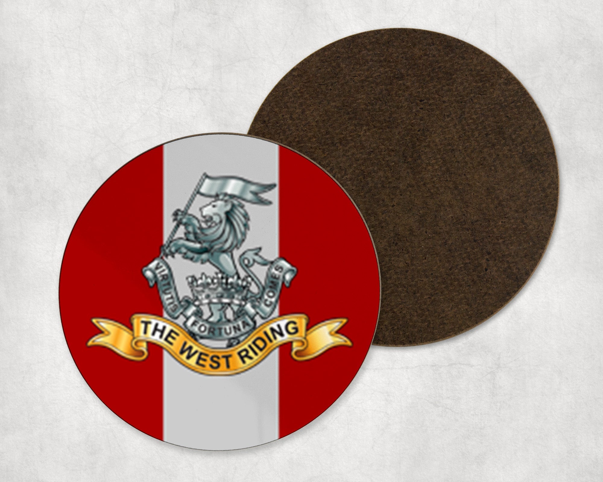 Duke of Wellington Regiment - Round Coaster Set – The Crafty Black Dog