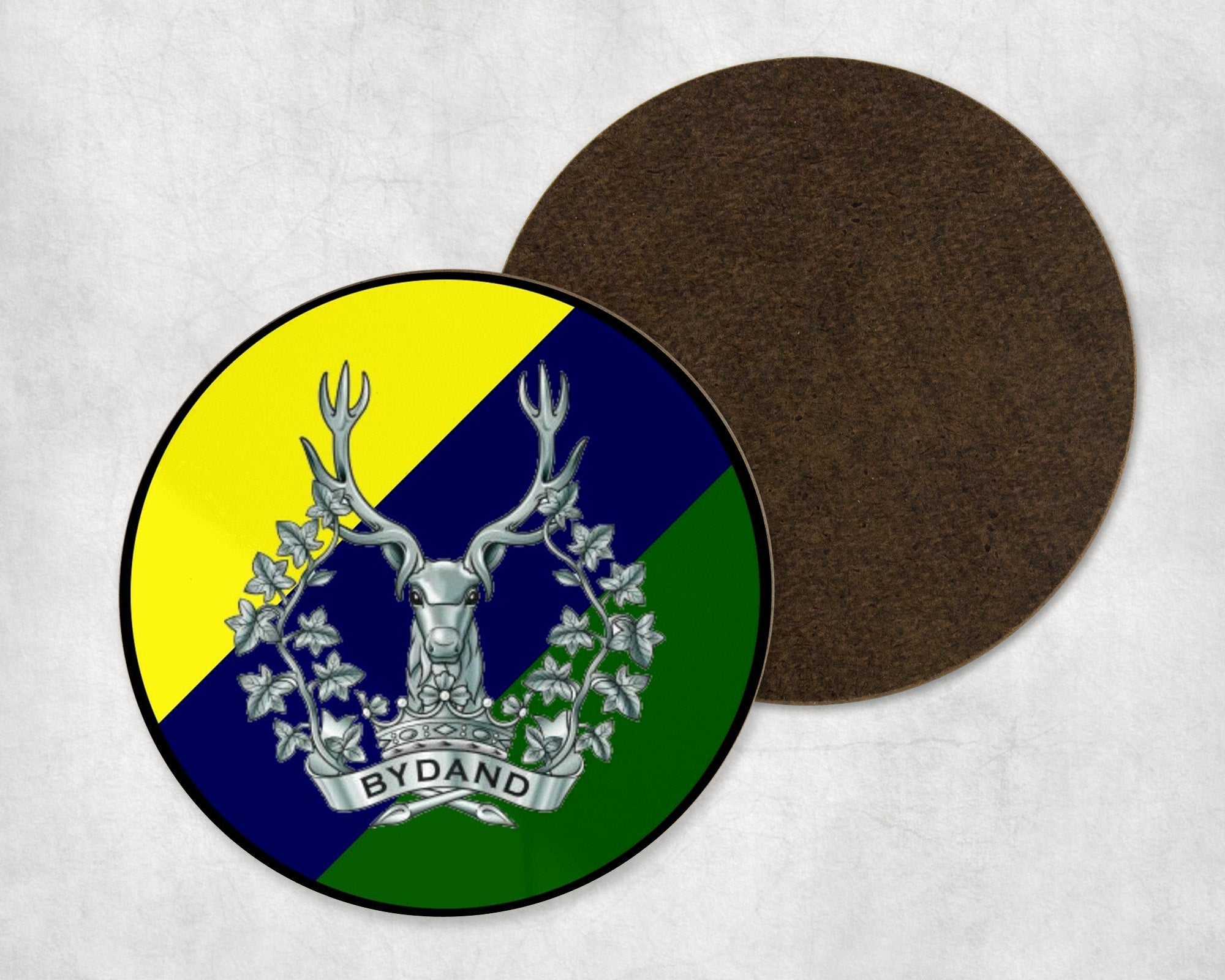 Gordon Highlanders - Round Coaster Set – The Crafty Black Dog