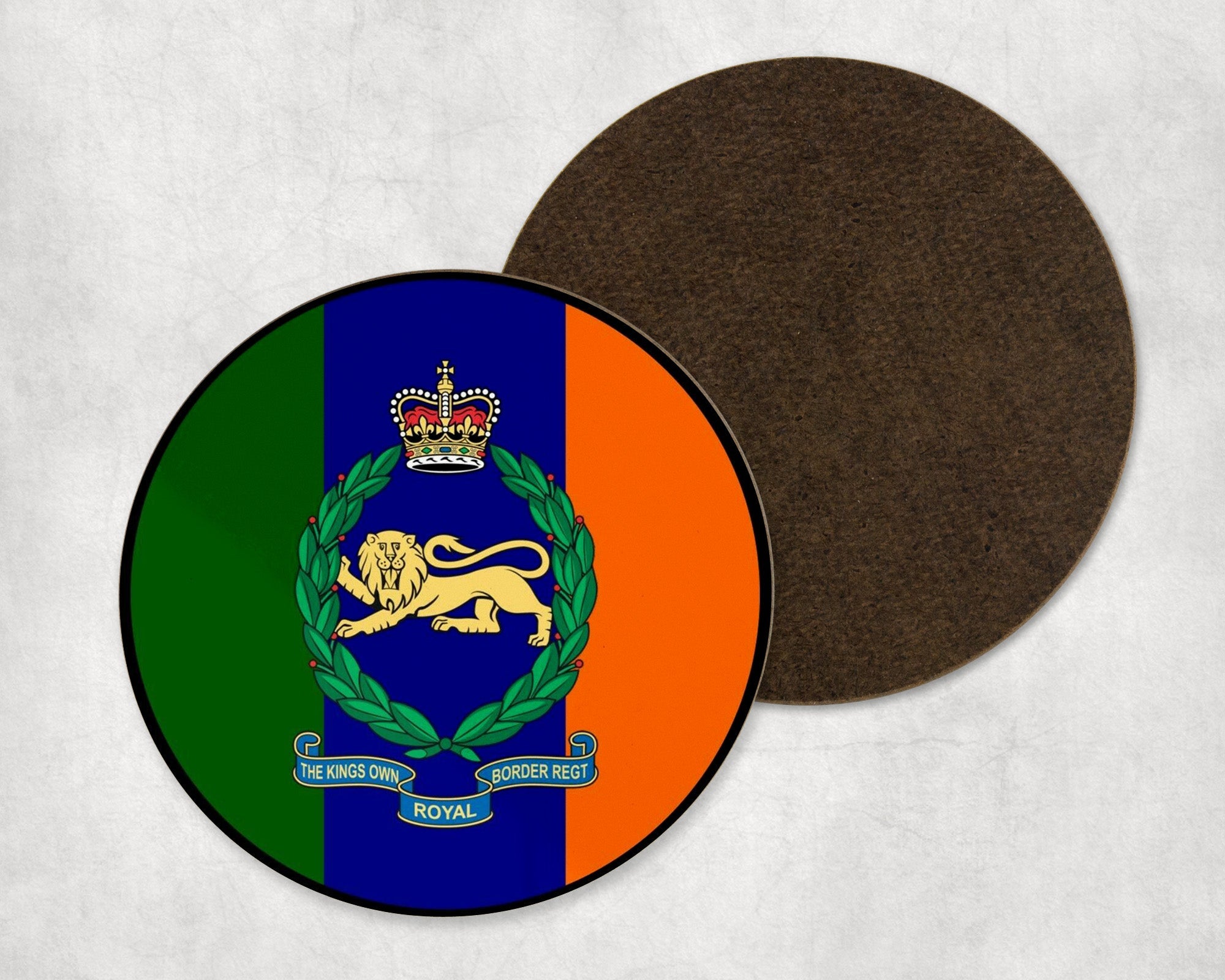 King's Own Royal Border Regiment - Round Coaster Set – The Crafty Black Dog
