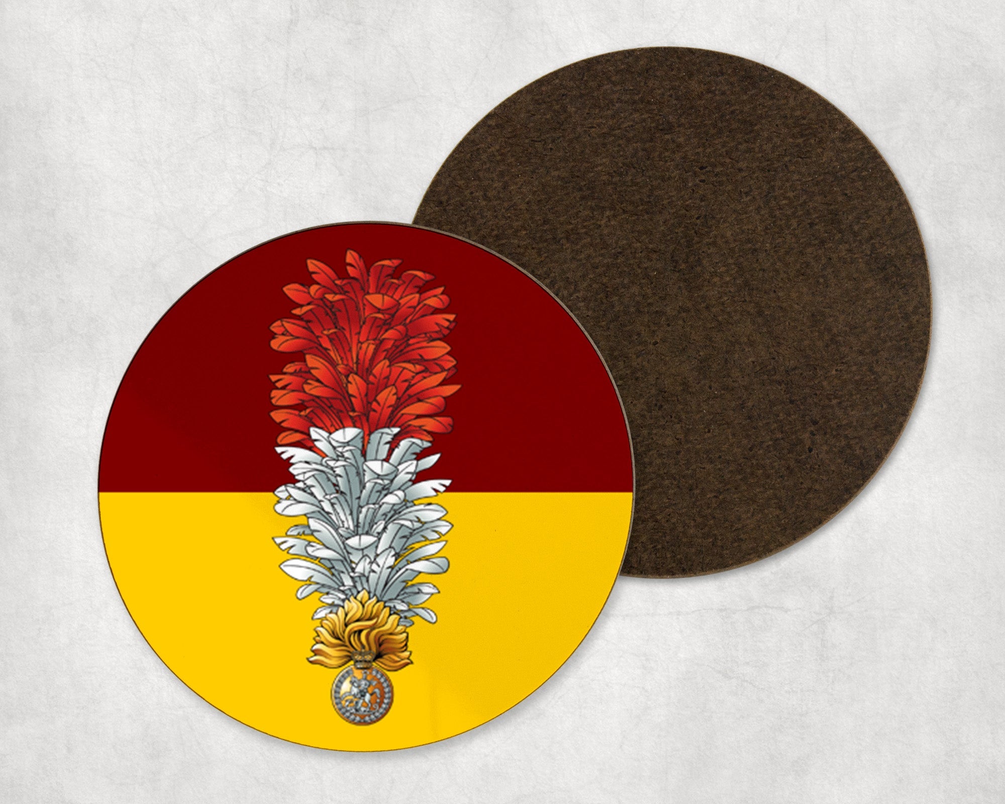 Royal Regiment of Fusiliers - Round Coaster Set – The Crafty Black Dog