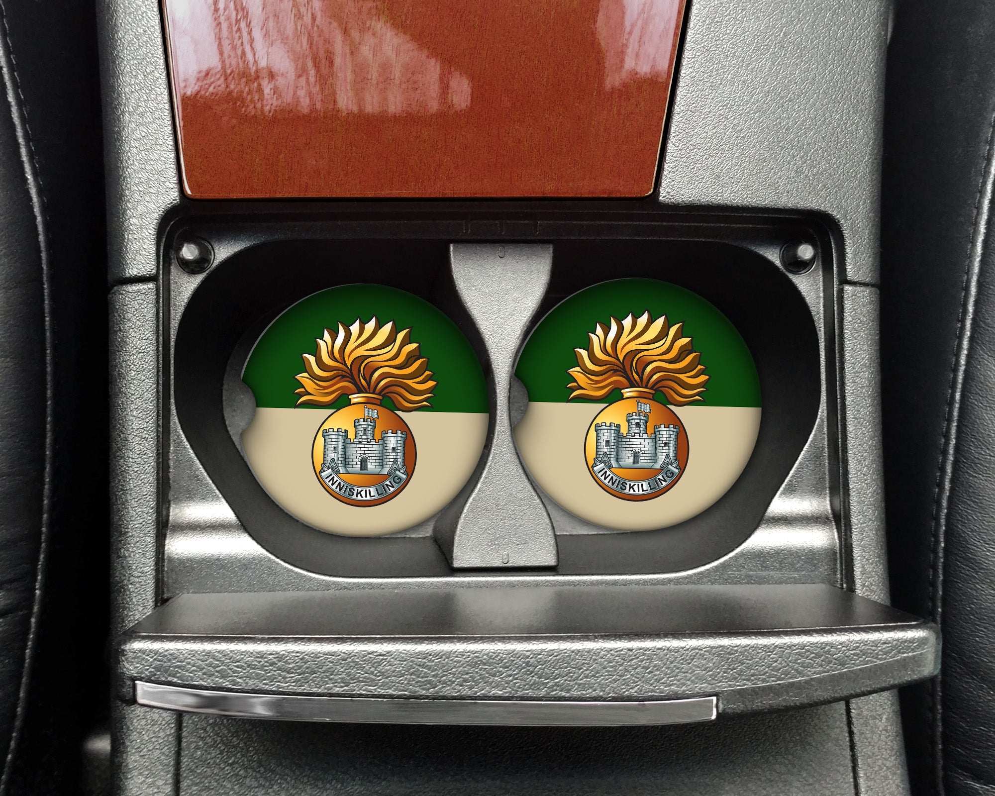 Royal Inniskilling Fusiliers - Car Coaster – The Crafty Black Dog