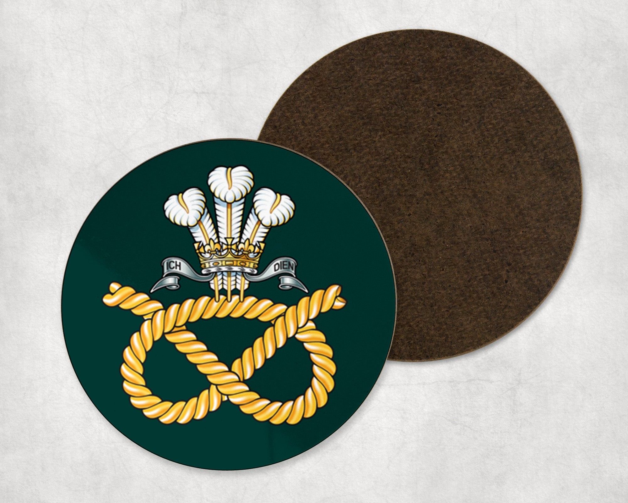 Staffordshire Regiment - Round Coaster Set – The Crafty Black Dog