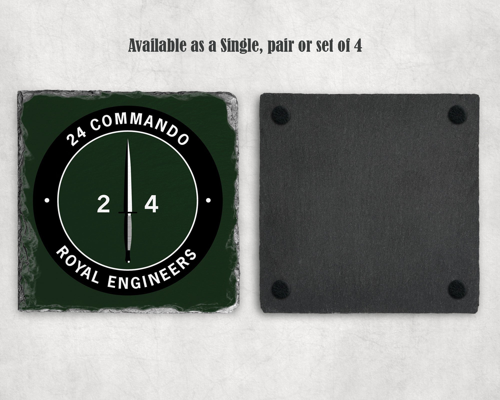 24 Commando RE - Slate Coaster – The Crafty Black Dog