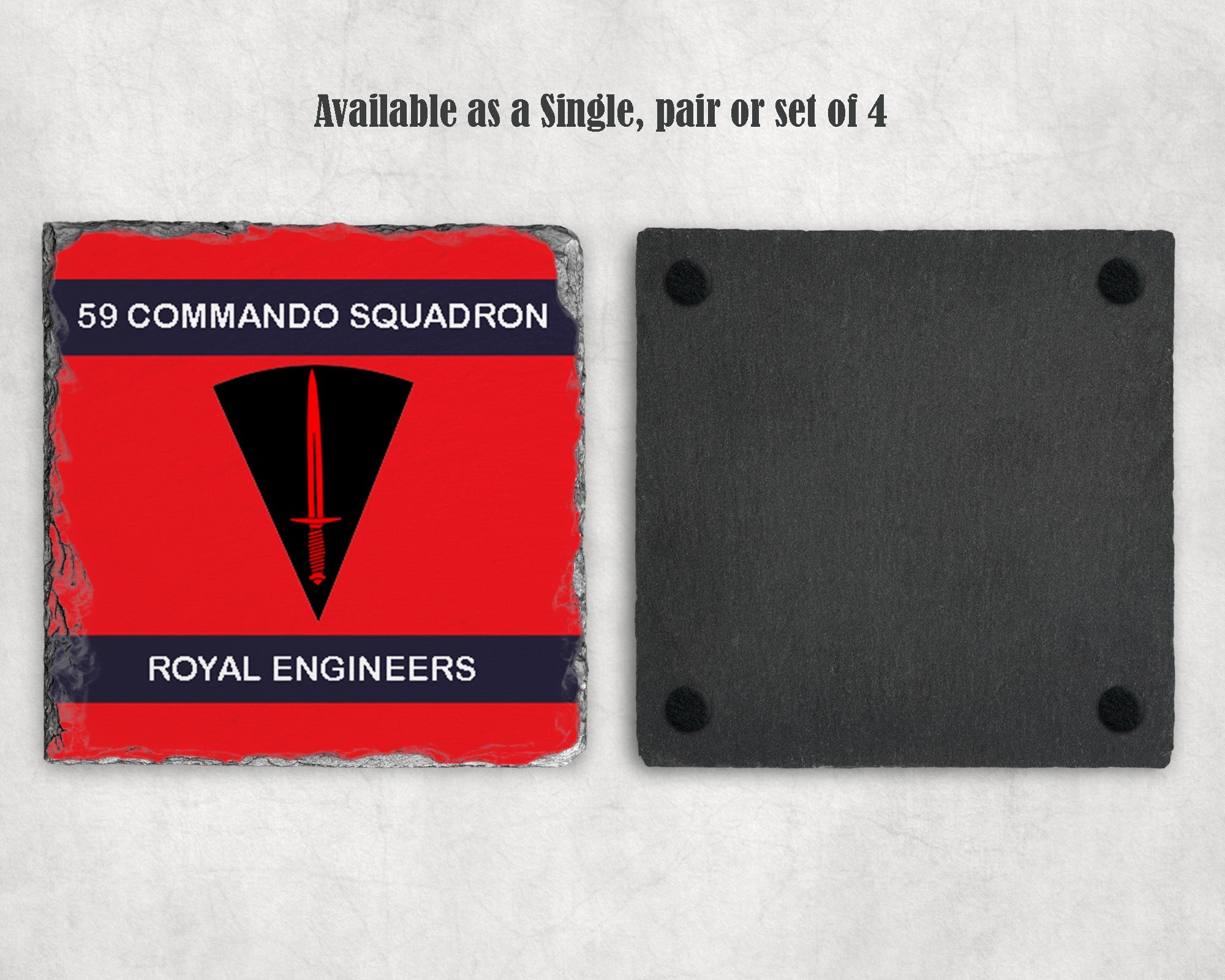 59 Commando RE - Slate Coaster – The Crafty Black Dog